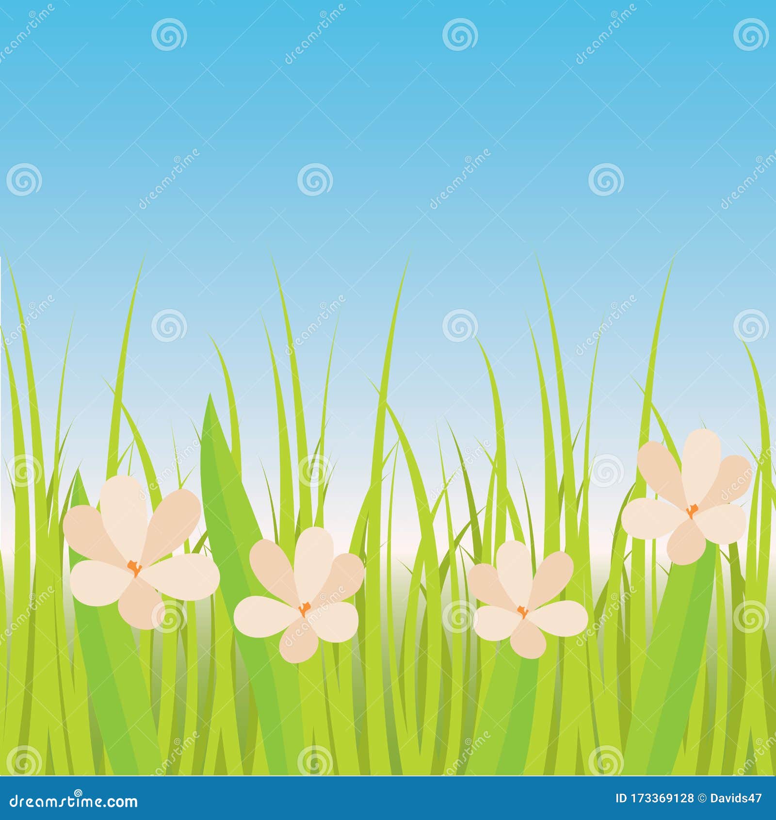 Hello spring landscape stock vector. Illustration of beautiful - 173369128