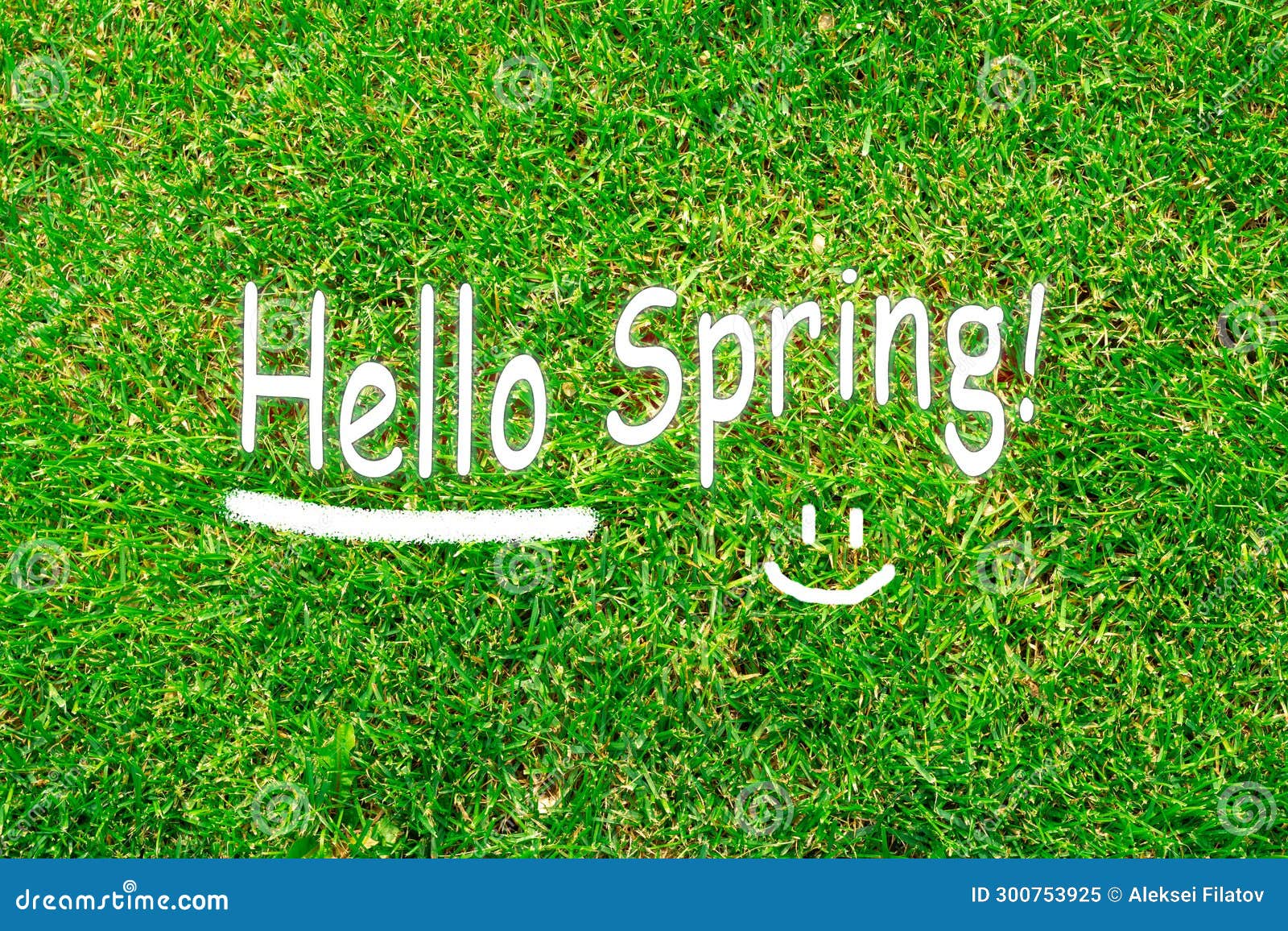 Hello Spring Message - Springtime, Green Spring Background. the ...