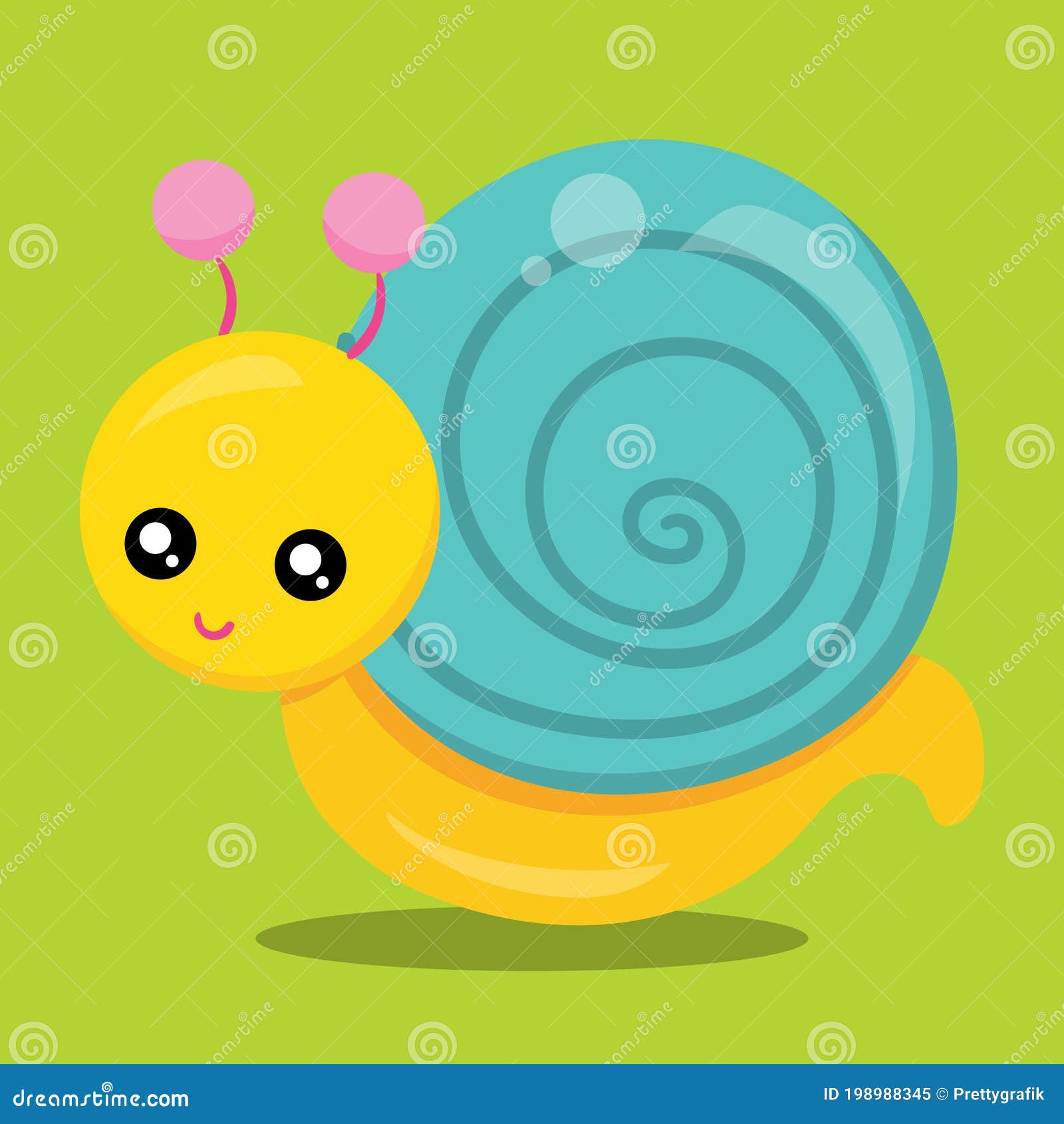 Hello Spring snail 06 stock vector. Illustration of spring - 198988345