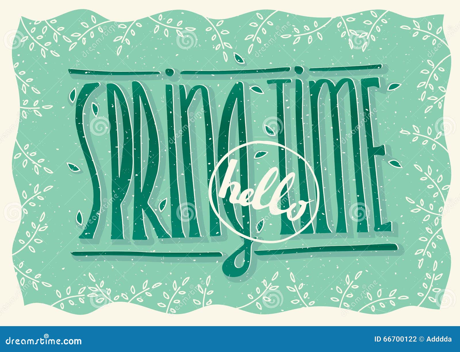 Hello spring time stock vector. Illustration of coming - 66700122