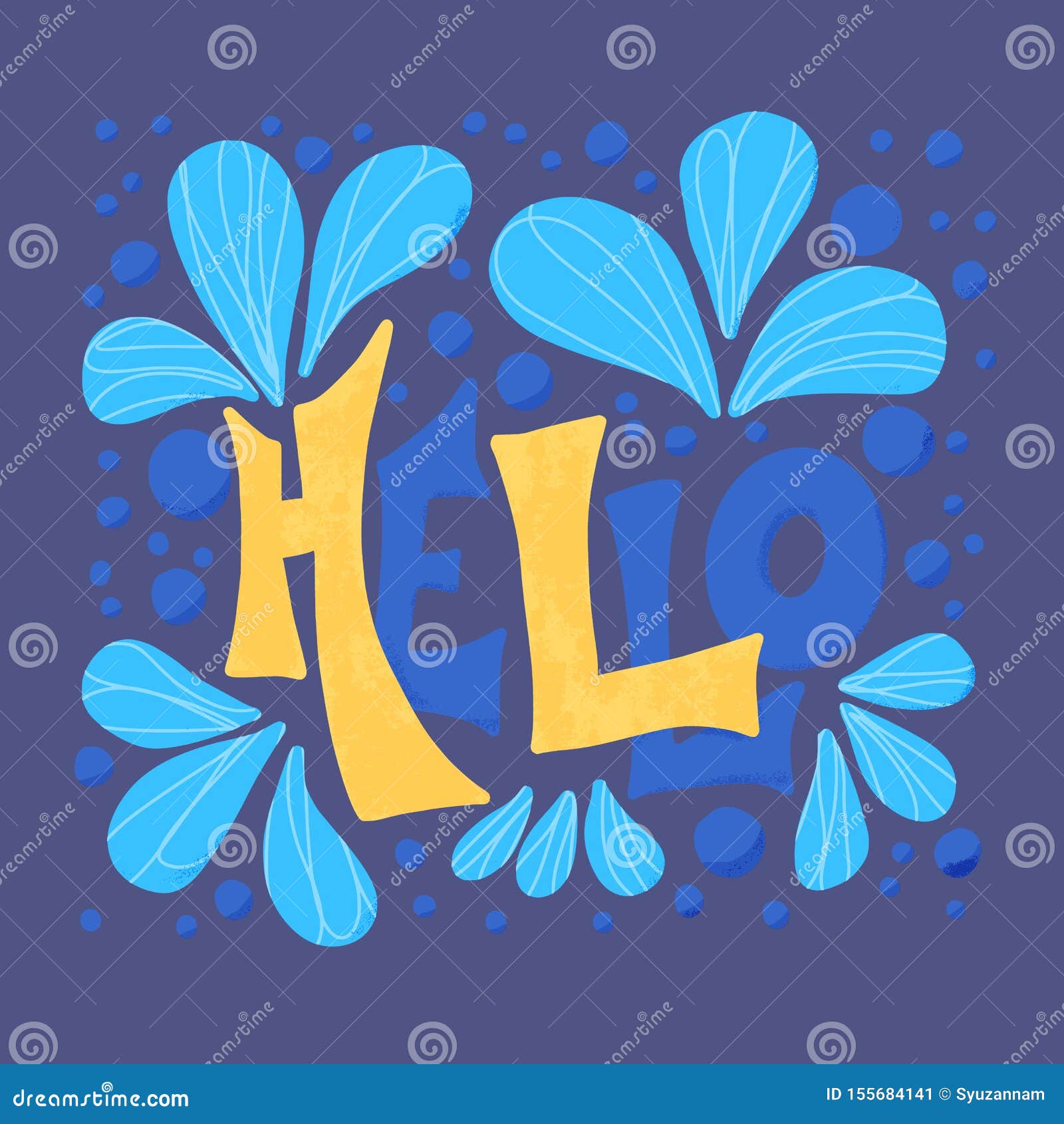 Hello Stylized Word. Vector Stylized Text Isolated Stock Vector ...
