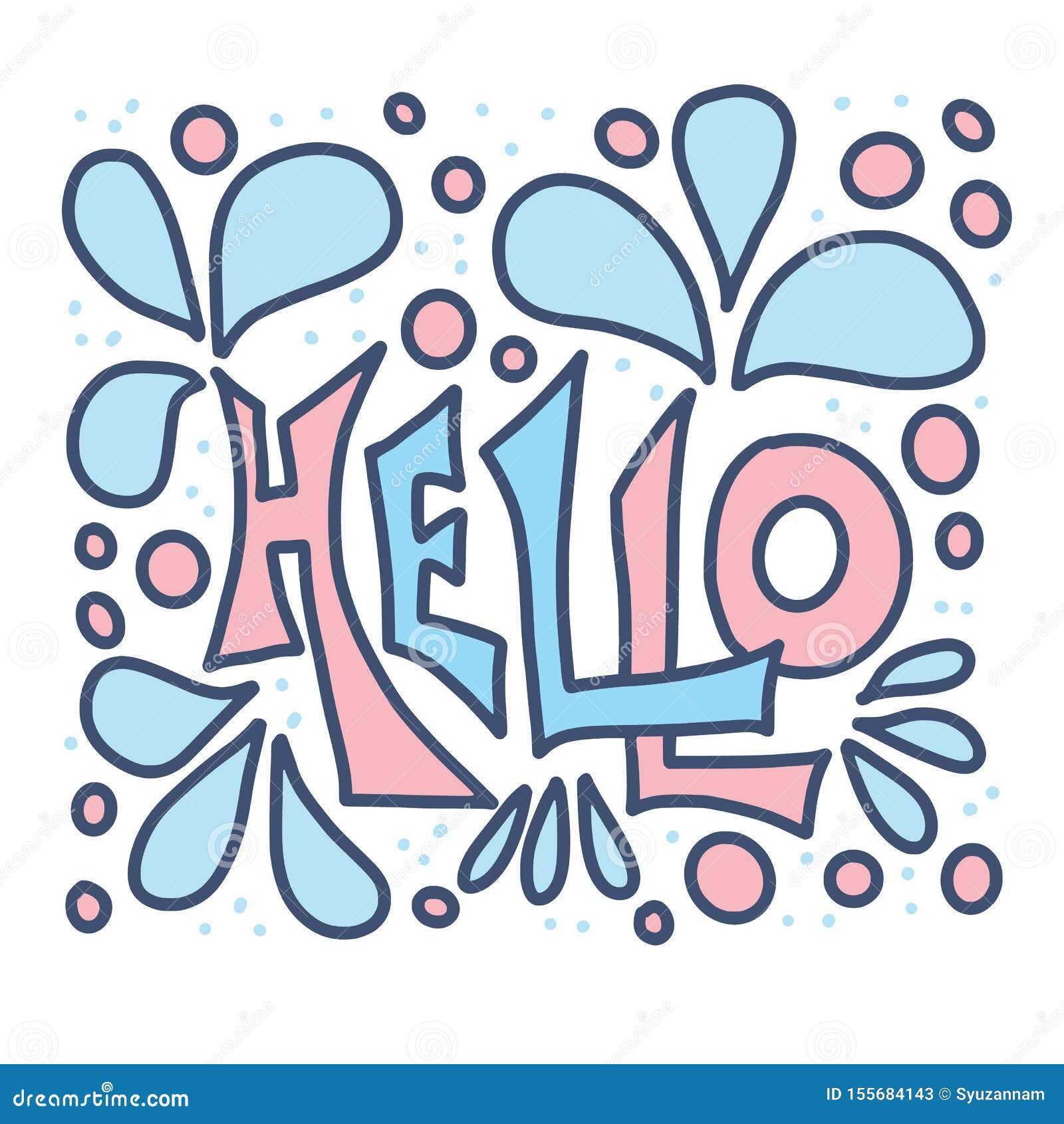 Hello Stylized Word. Vector Stylized Text Isolated | CartoonDealer.com ...