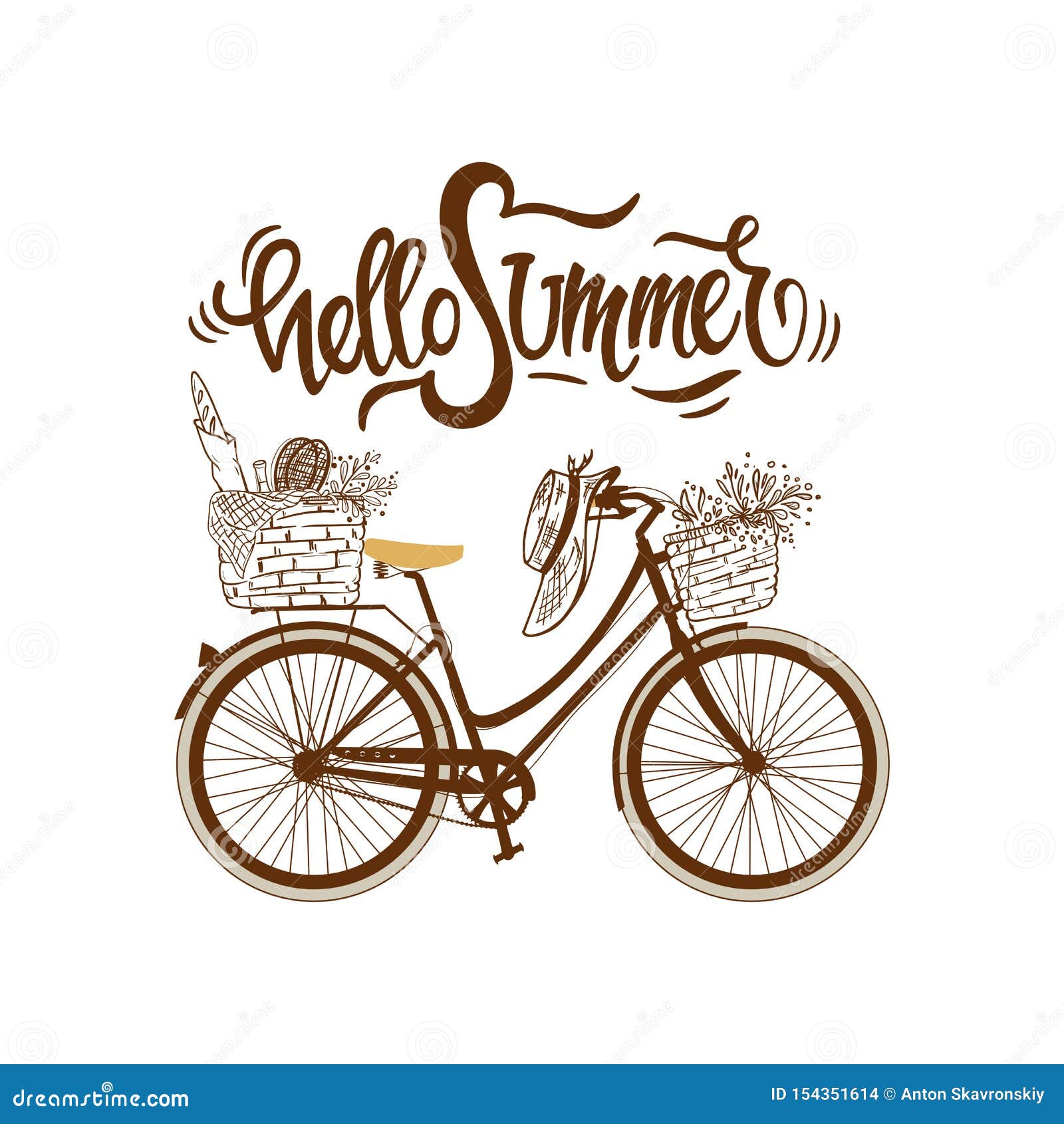 Hello summer stock vector. Illustration of hybrid, path - 154351614