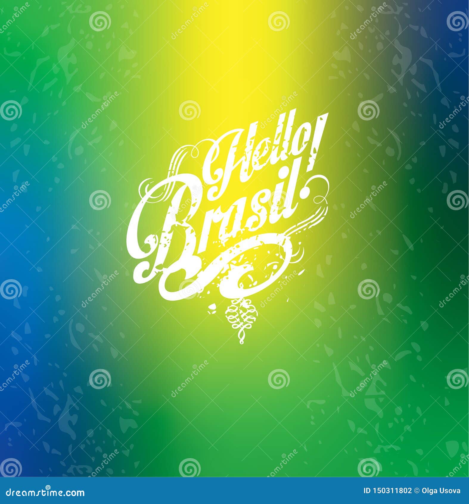 Hello Summer Hello Brazil Abstract Bur Background. Stock Vector ...