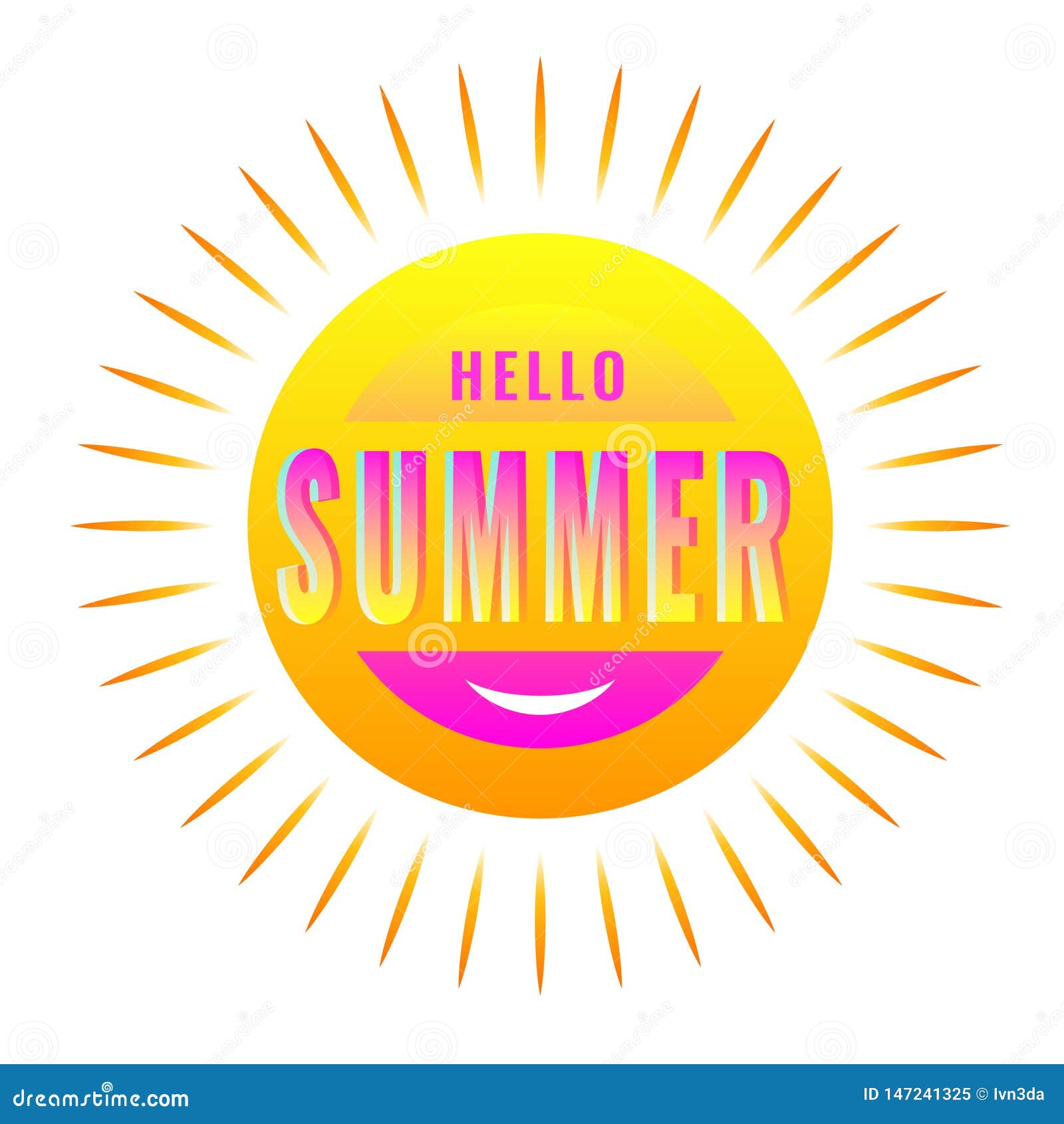 Hello Summer, Creative Graphic Design Stock Vector - Illustration of ...