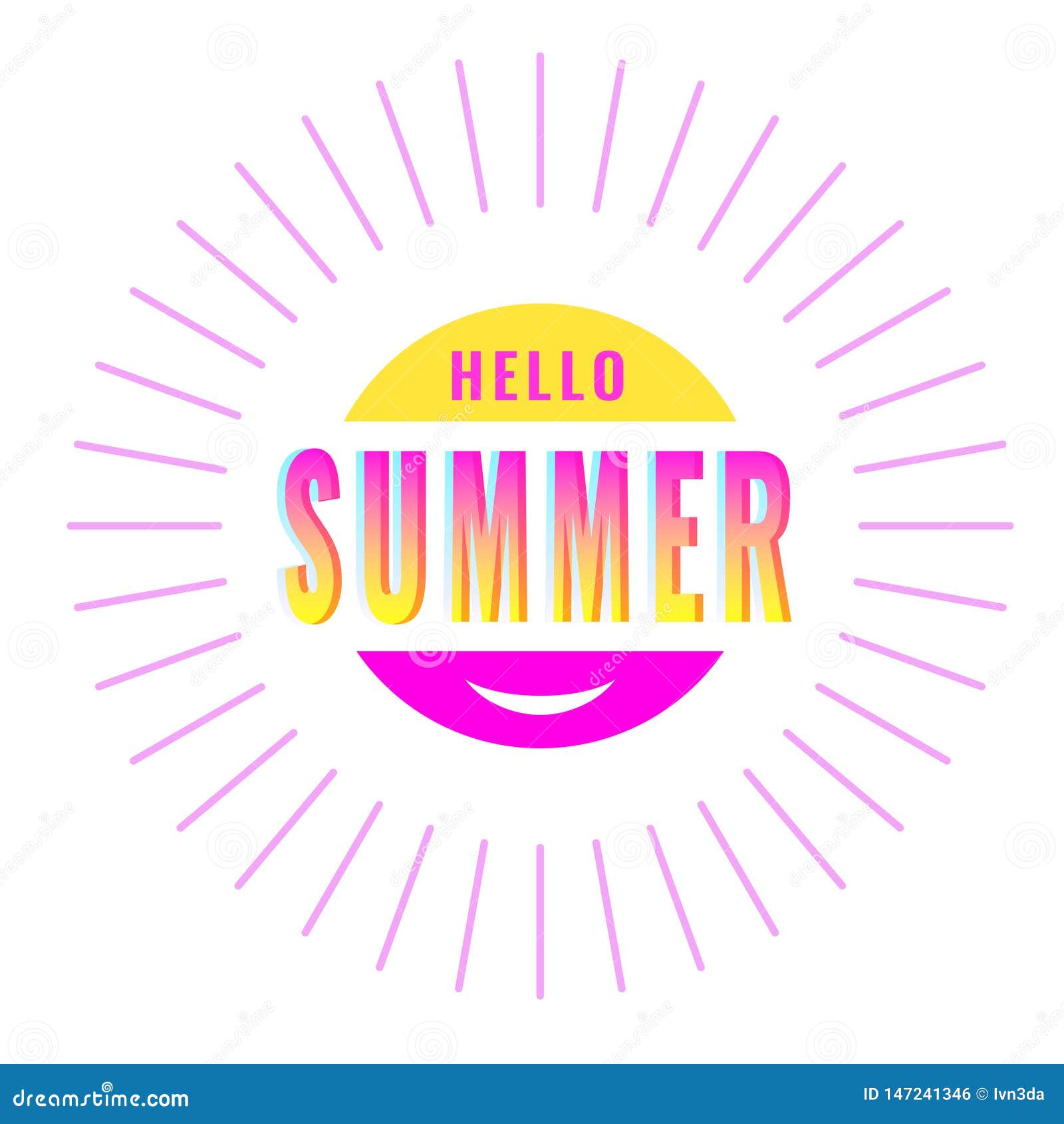 Hello Summer, Creative Graphic Design Stock Vector - Illustration of ...