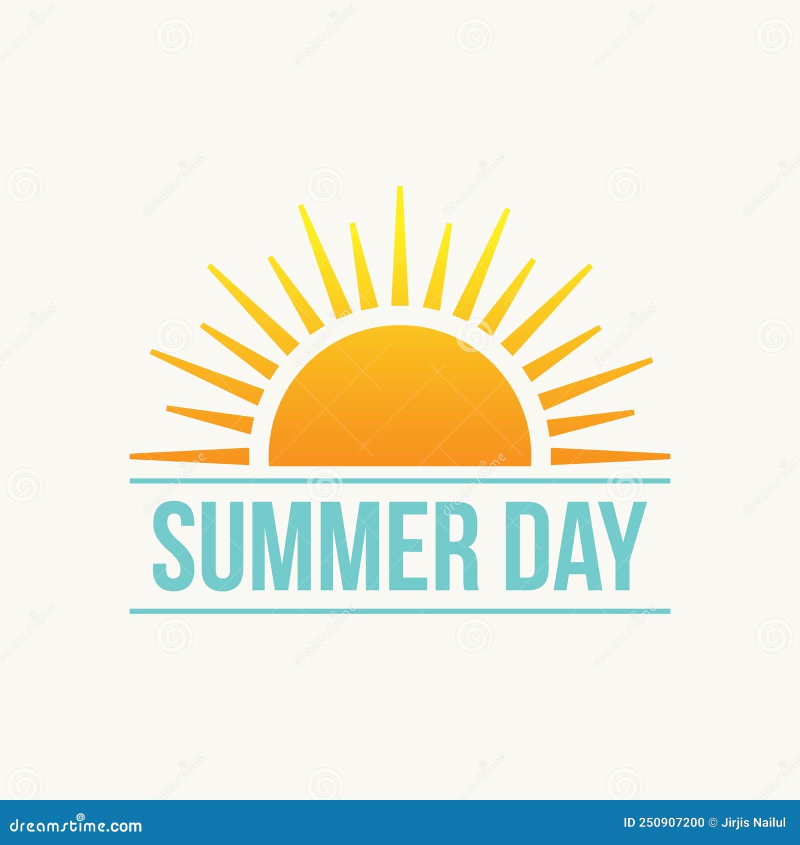 Hello Summer and Summer Day Theme Vector Image Design Stock Vector ...