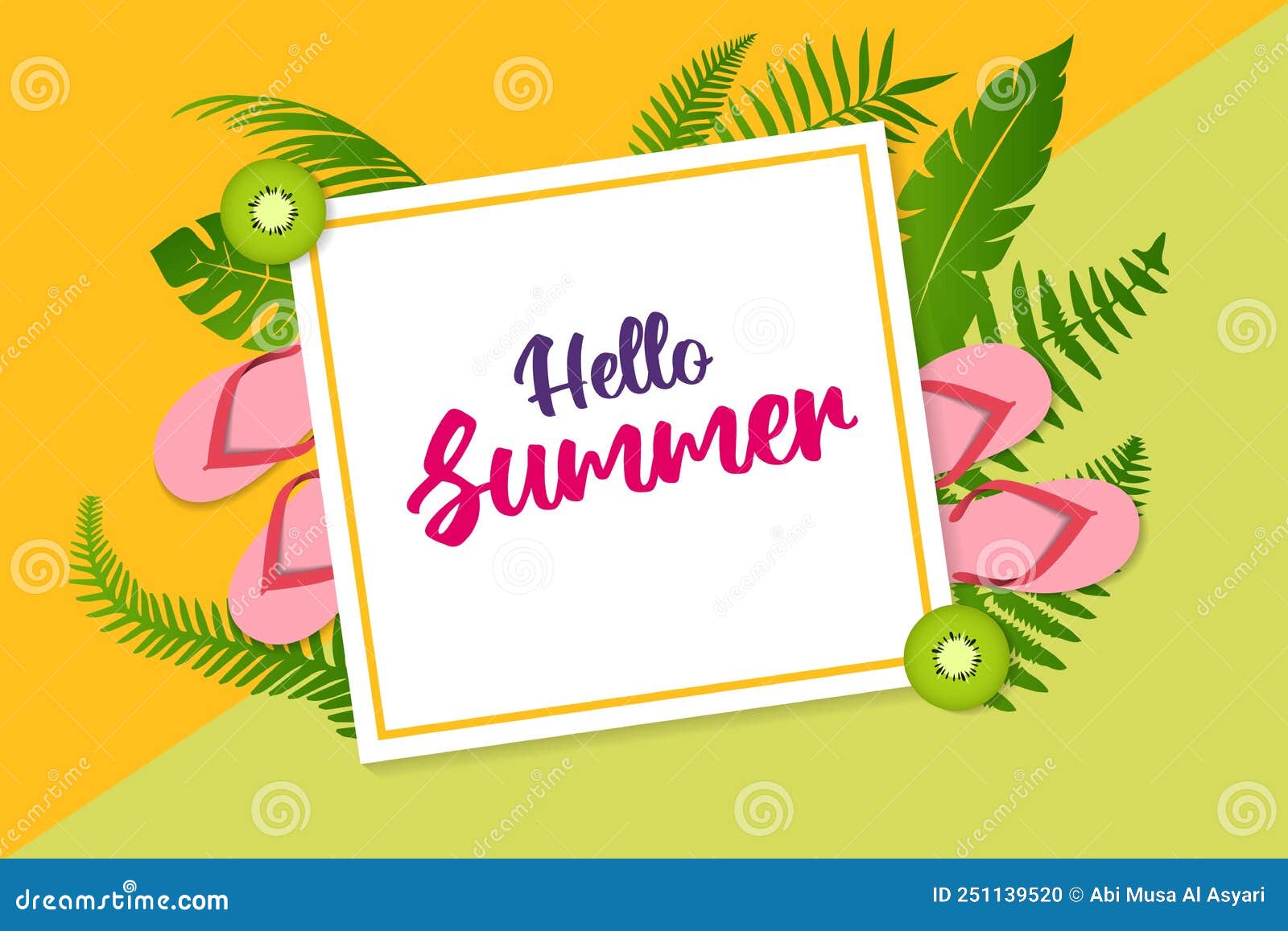Hello summer on frame stock photo. Illustration of full - 251139520