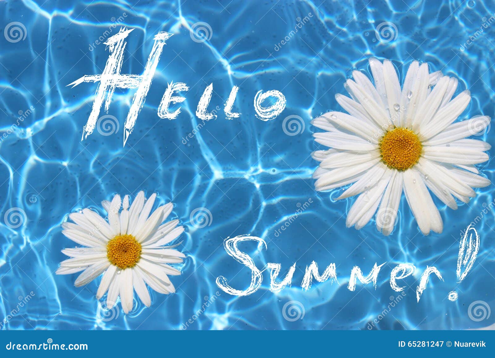 Hello summer greeting card stock image. Image of aqua - 65281247