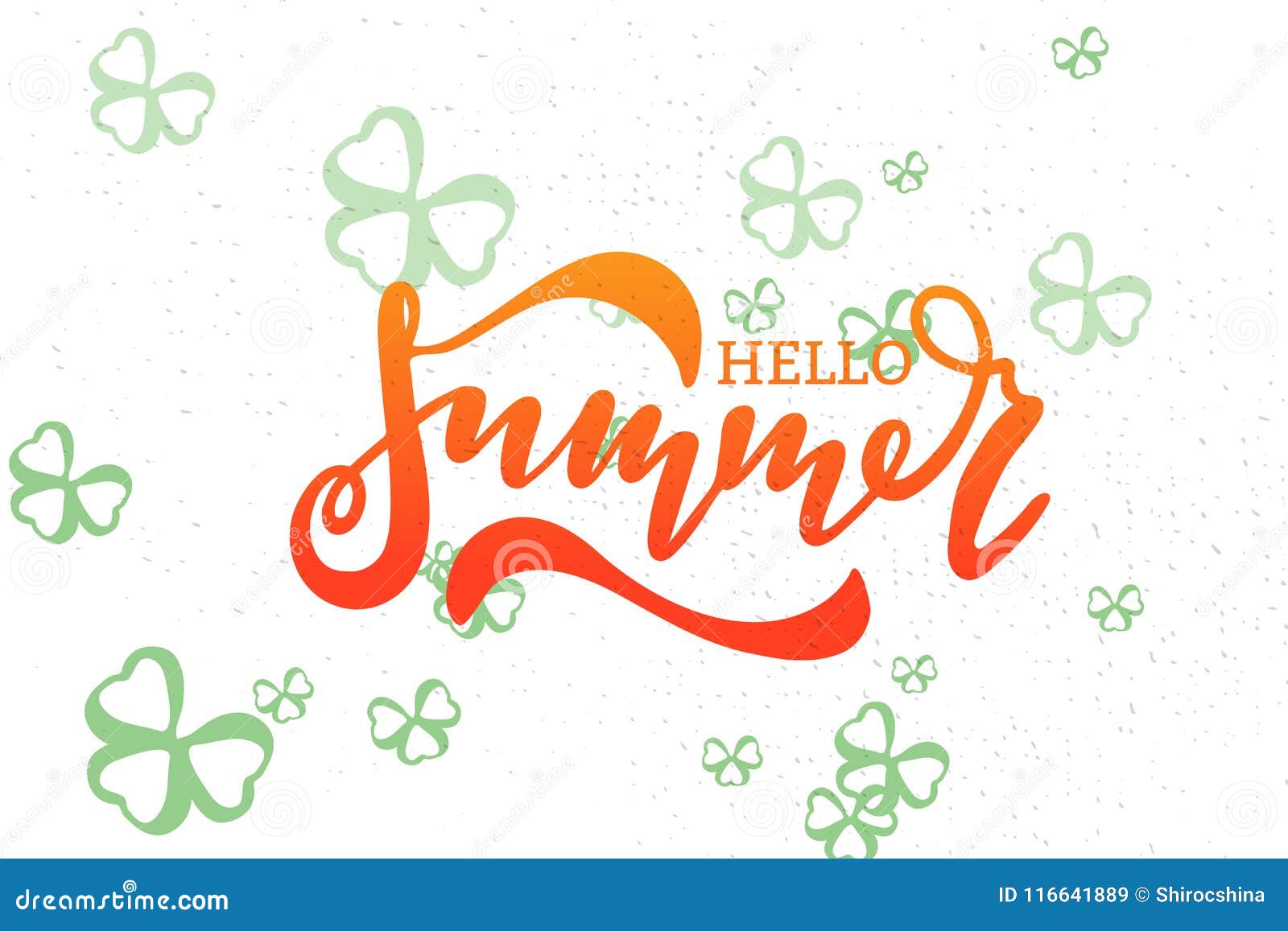 Hello Summer. Handwritten Lettering Typography Stock Vector ...