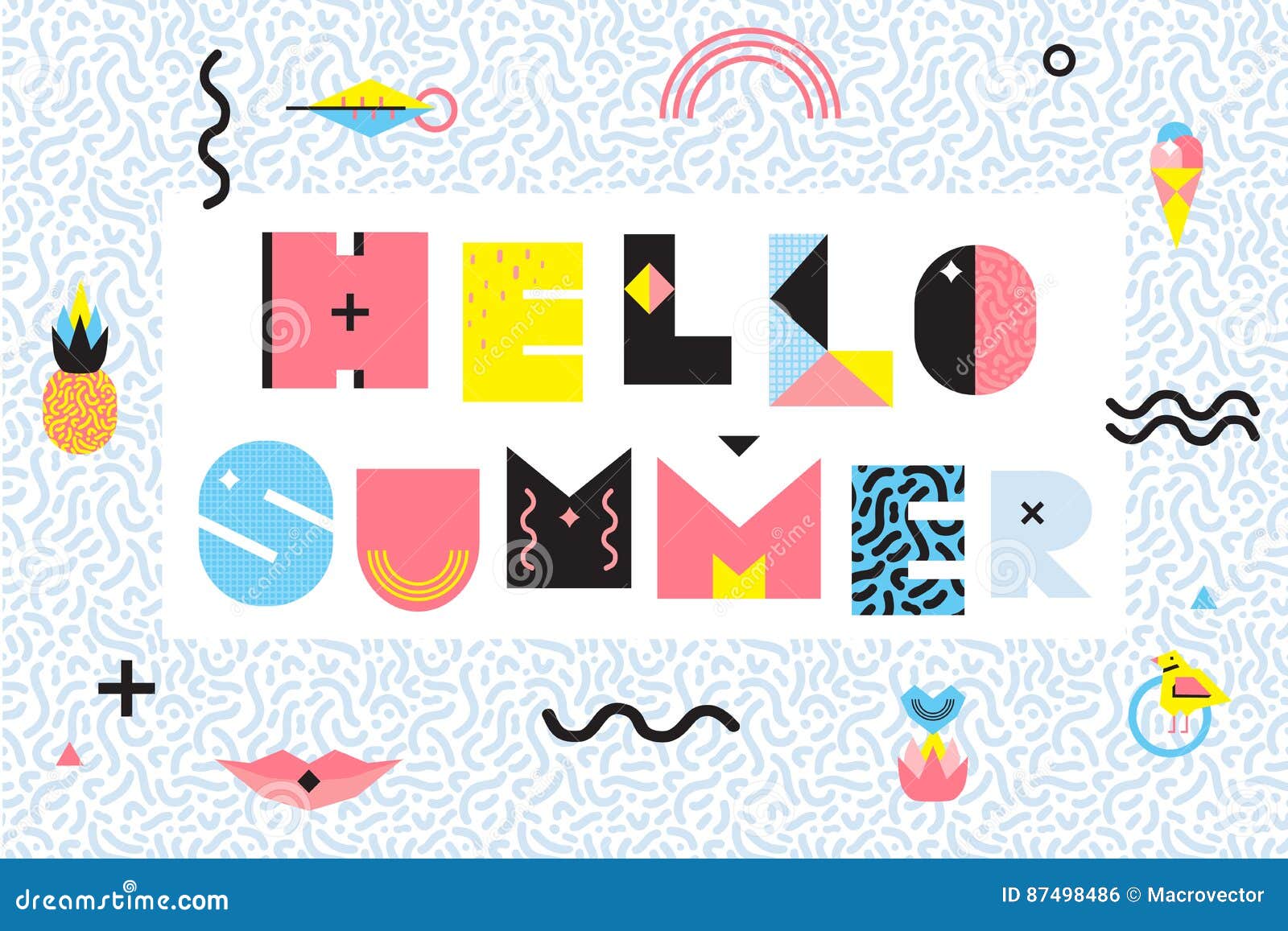 Hello Summer Fun Triangle Stock Illustrations – 42 Hello Summer Fun ...