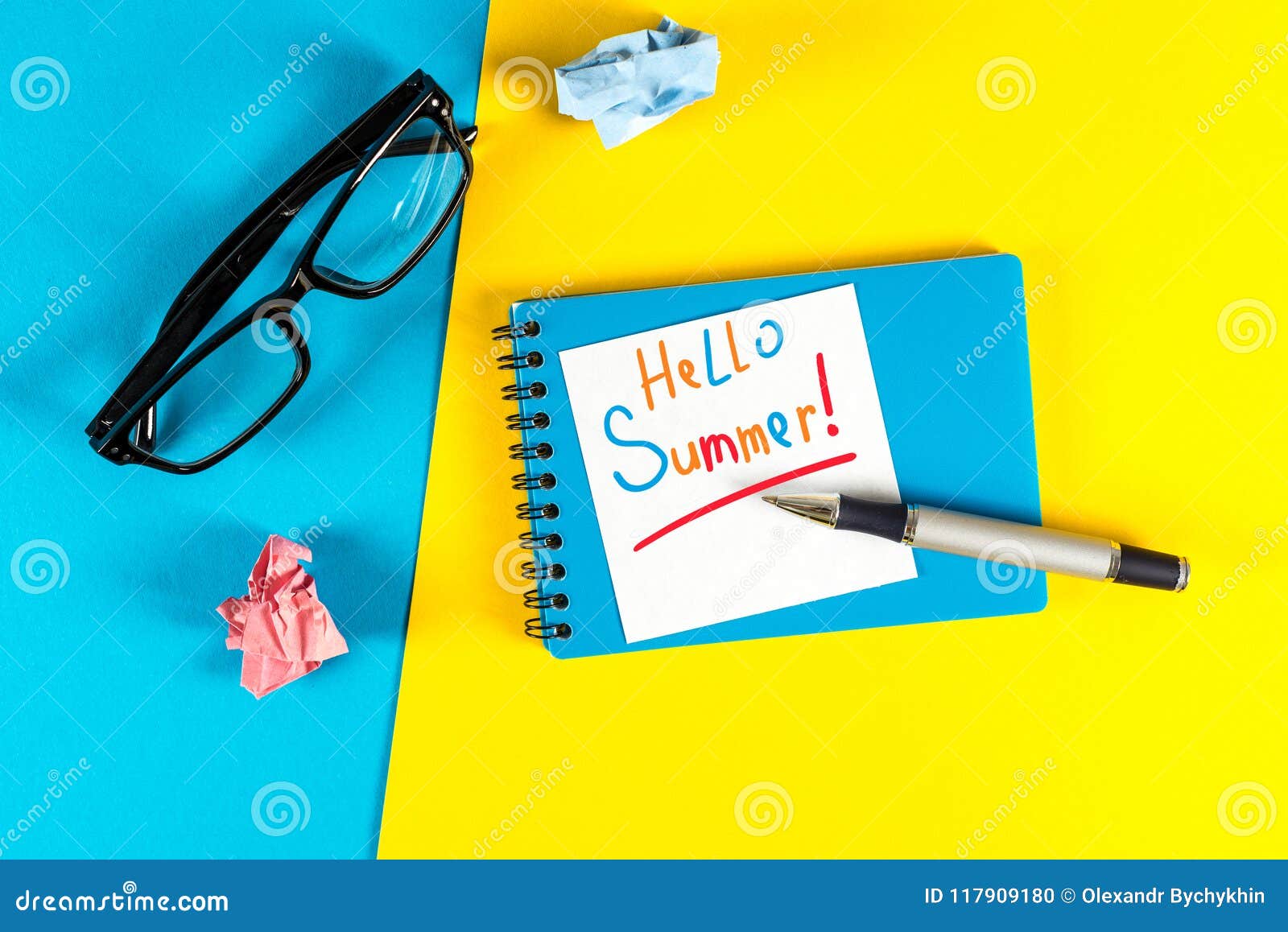 Hello Summer - Notice at Home or Office Workplace. First Summer Month ...