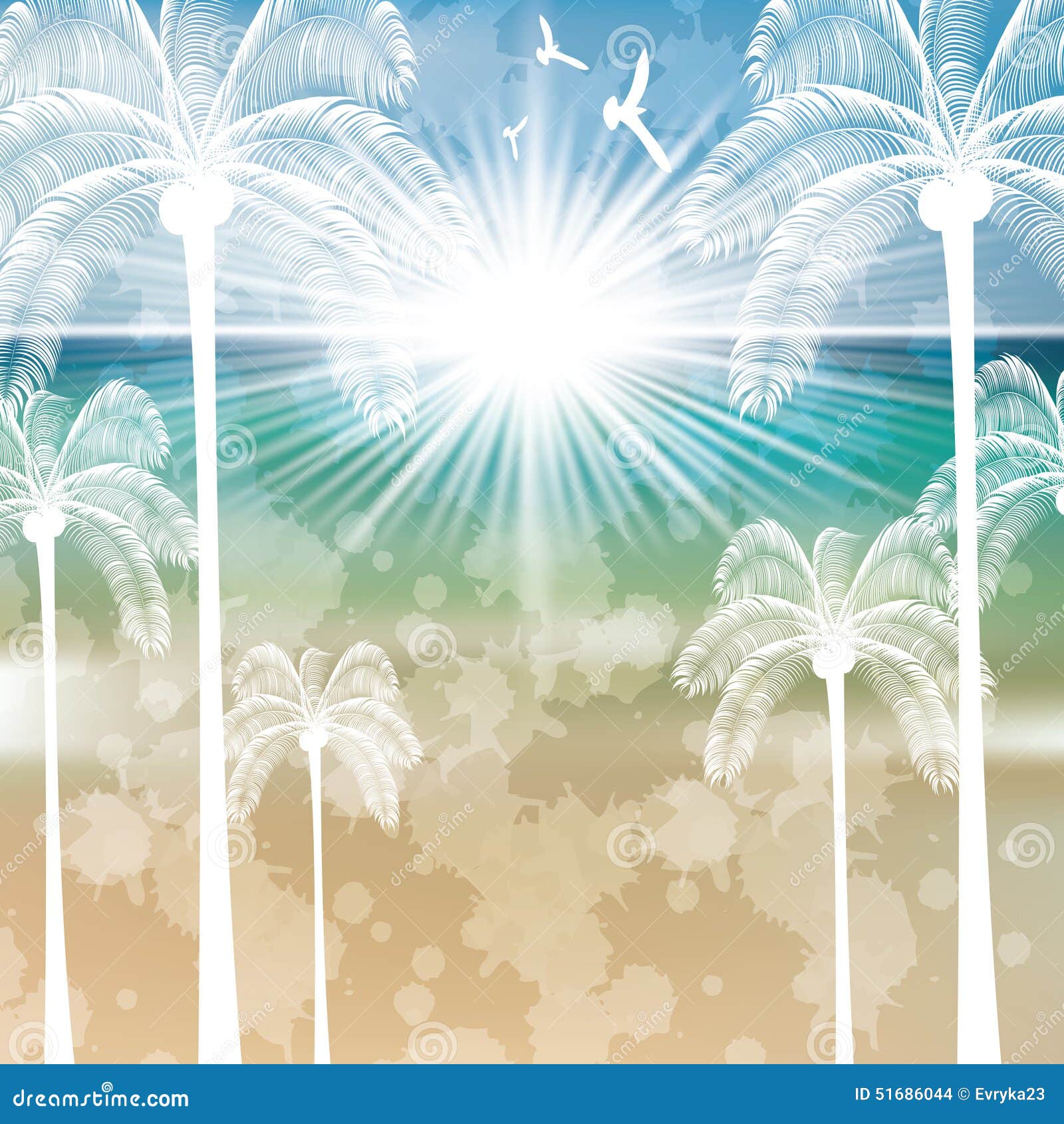 Hello Summer Ocean Tropical Design Stock Vector - Illustration of beach ...