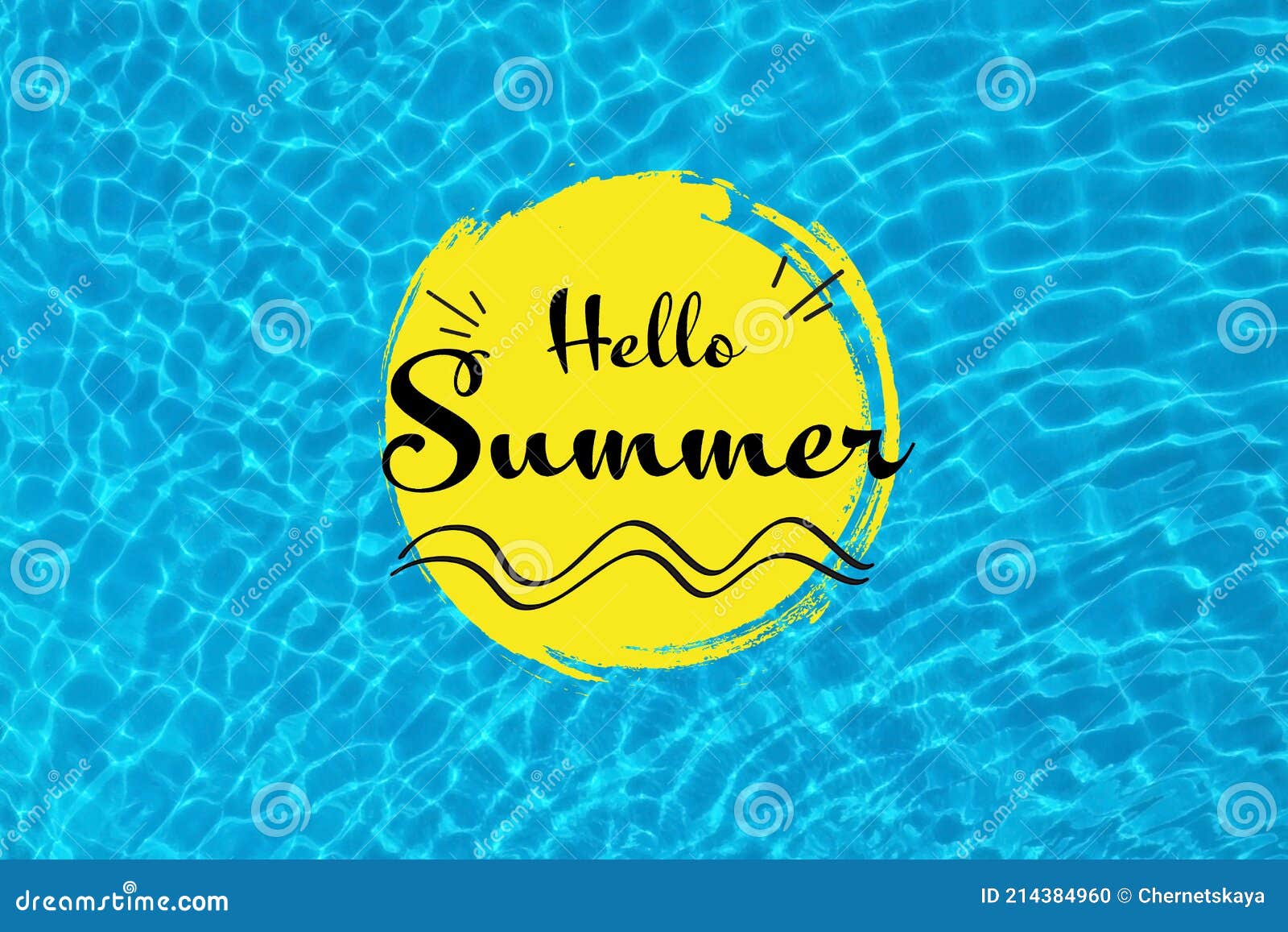 Hello Summer. Pure Water with Ripples in Swimming Pool Stock Photo ...