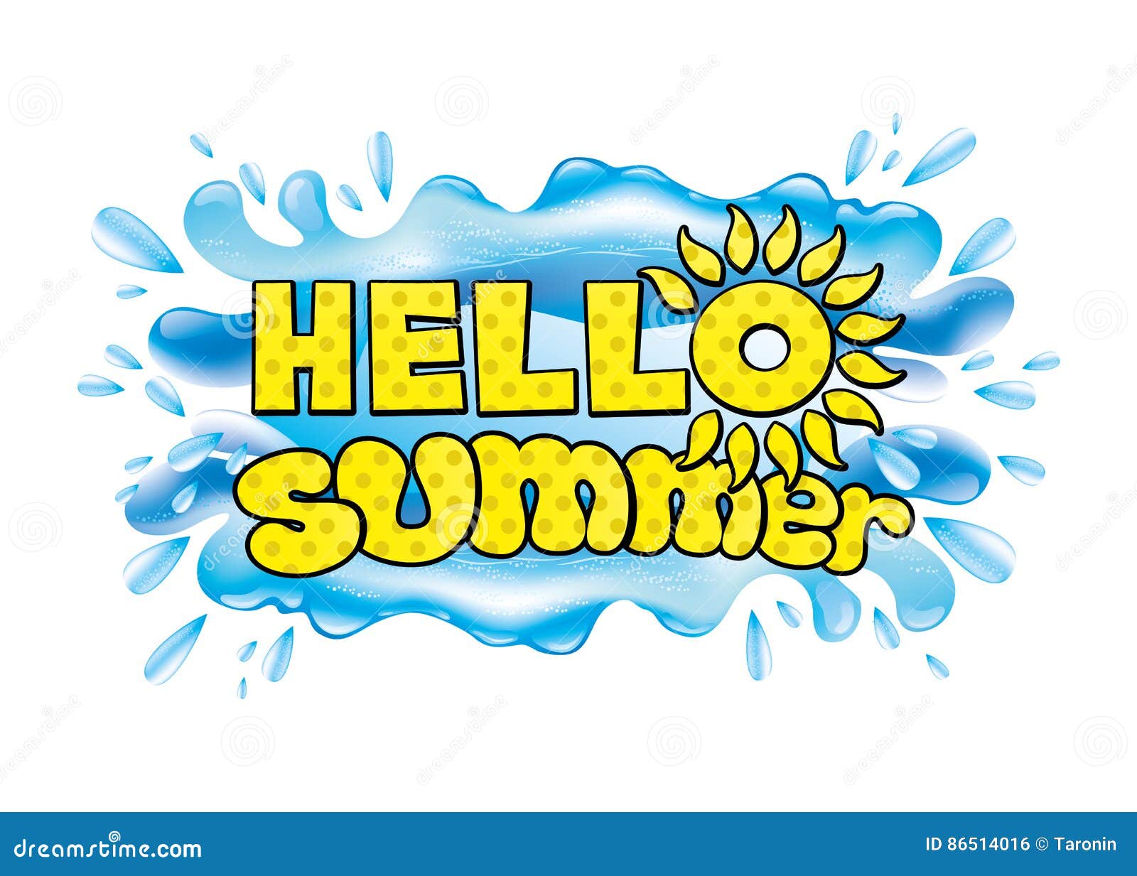Hello summer sign. stock vector. Illustration of nature - 86514016