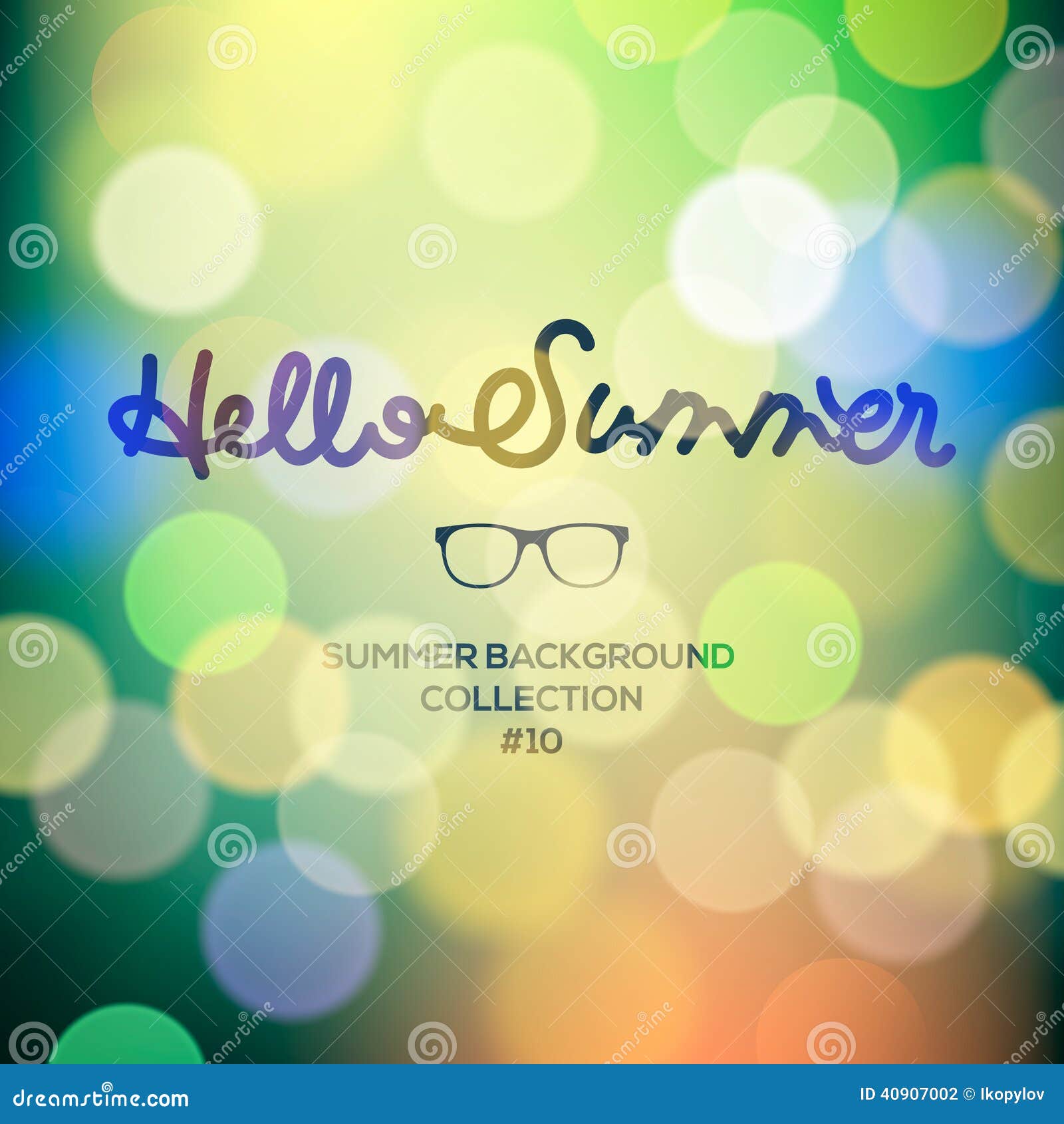 Hello Summer, Summertime Blurred Background Stock Vector - Illustration ...