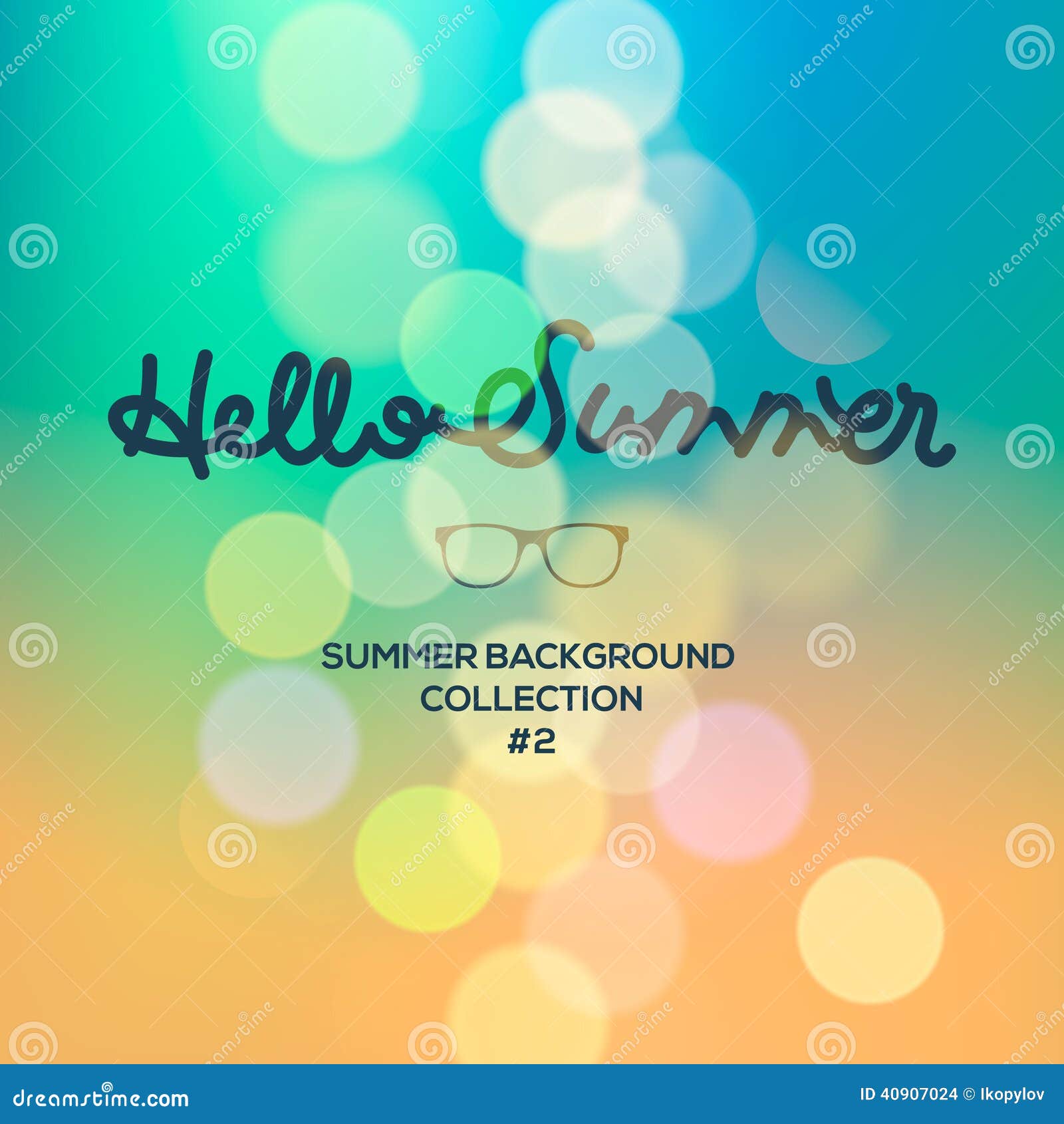 Hello Summer, Summertime Blurred Background Stock Vector - Illustration ...