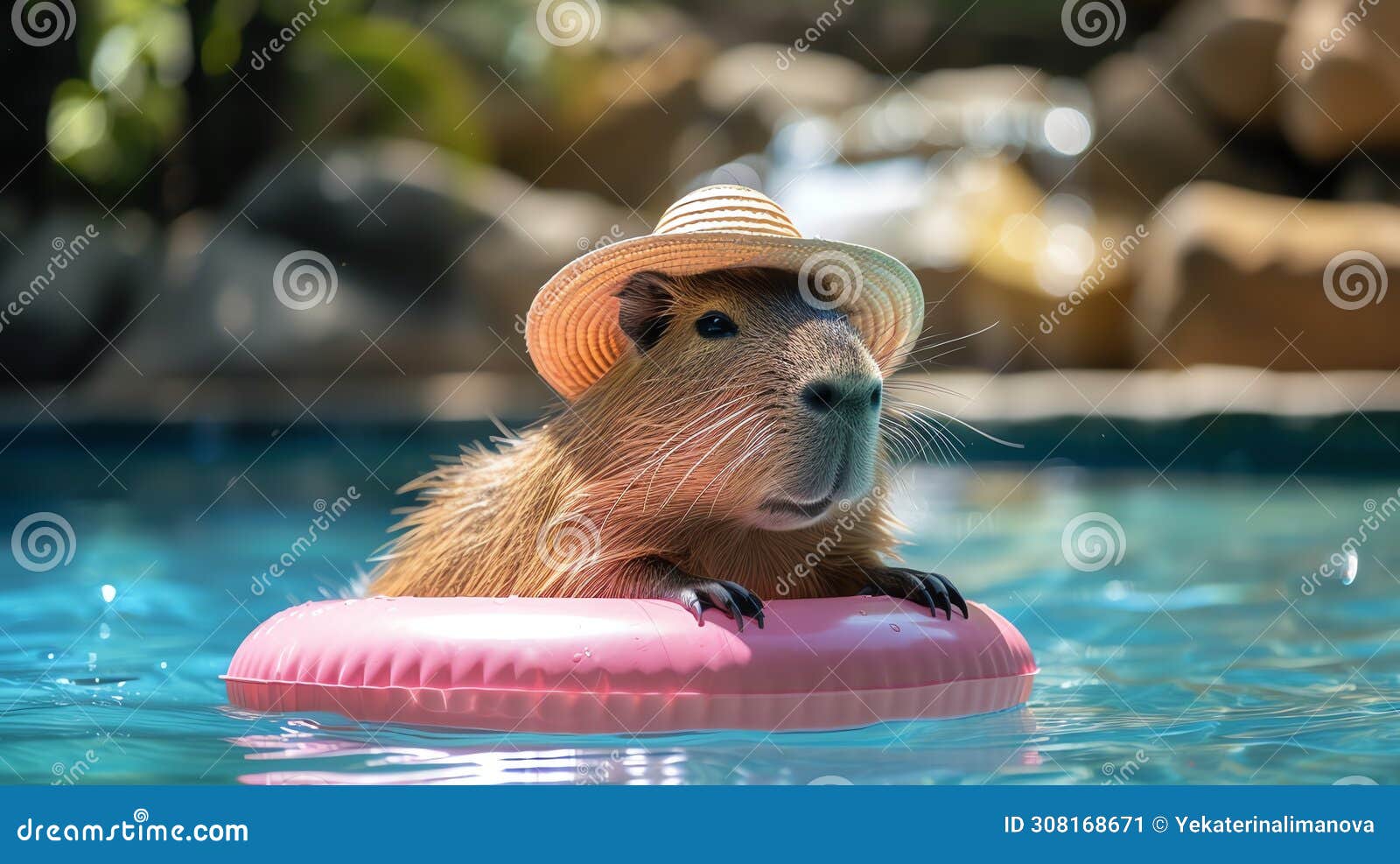 A Capybara Wearing A Black And White Top Hat And A 1800s Suit Stock ...