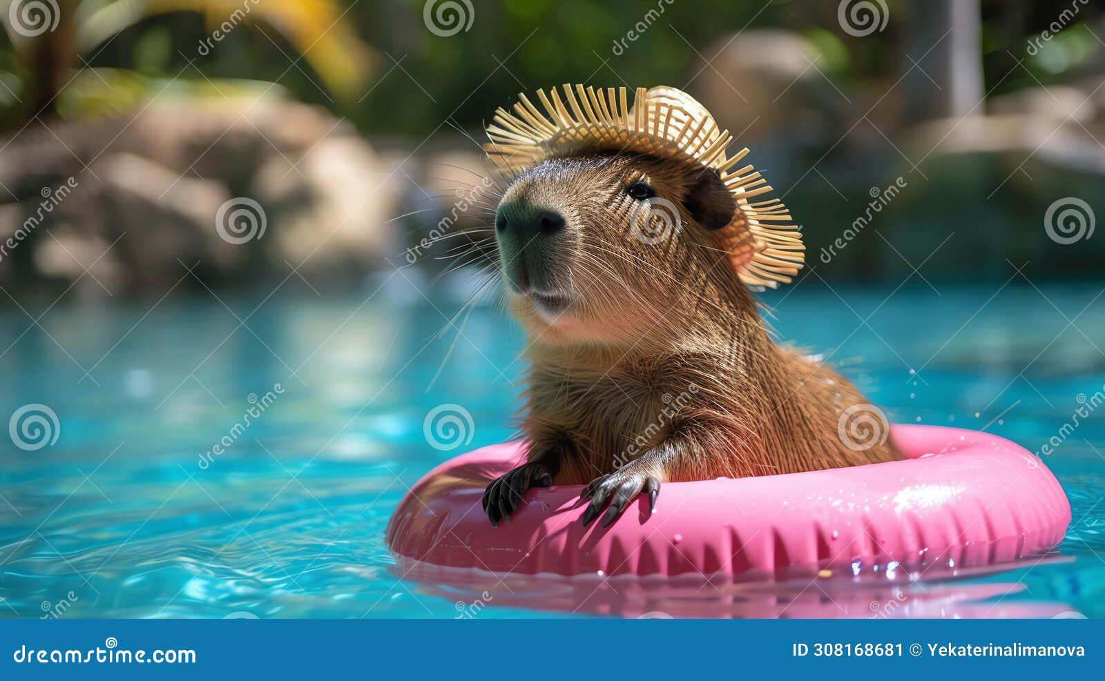 A Capybara Wearing A Black And White Top Hat And A 1800s Suit Stock ...