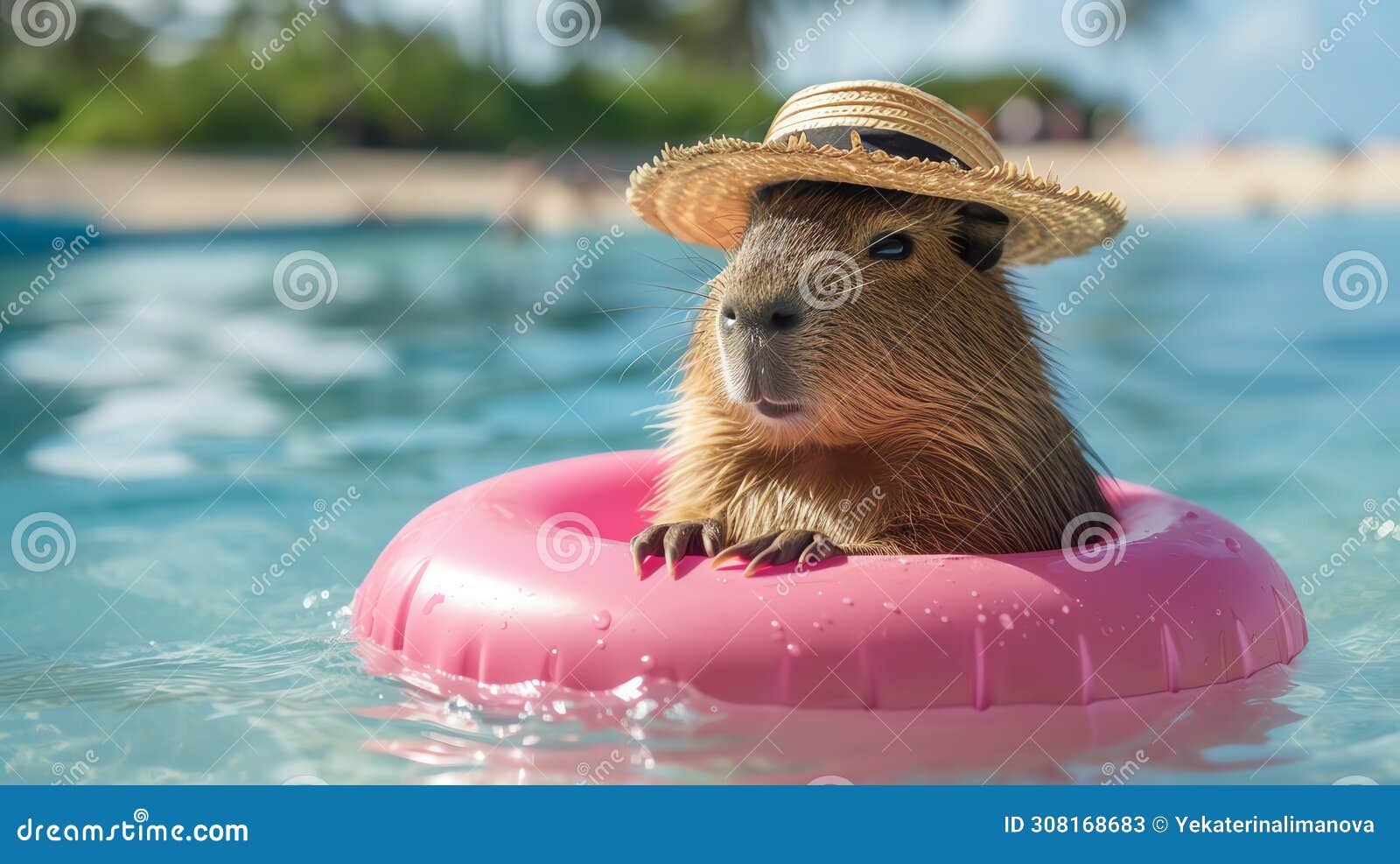 A Capybara Wearing A Black And White Top Hat And A 1800s Suit Stock ...