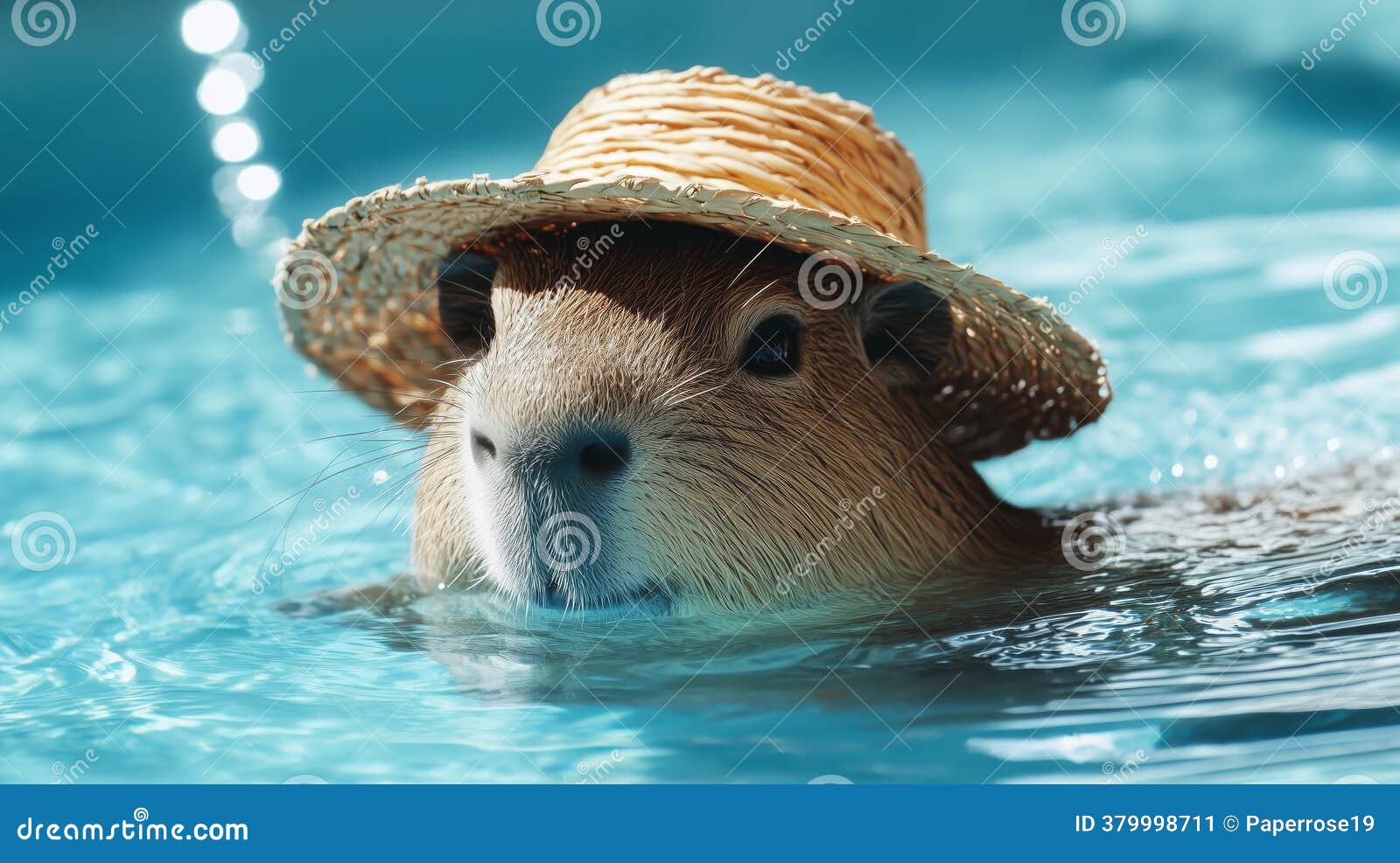 Cute Capybara Seamless Pattern Design Royalty-Free Stock Image ...