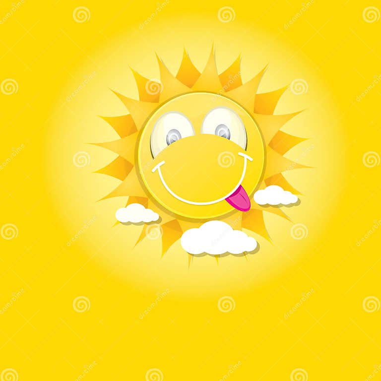 Hello Summer. Vector Summer Smiling Sun Stock Vector - Illustration of ...