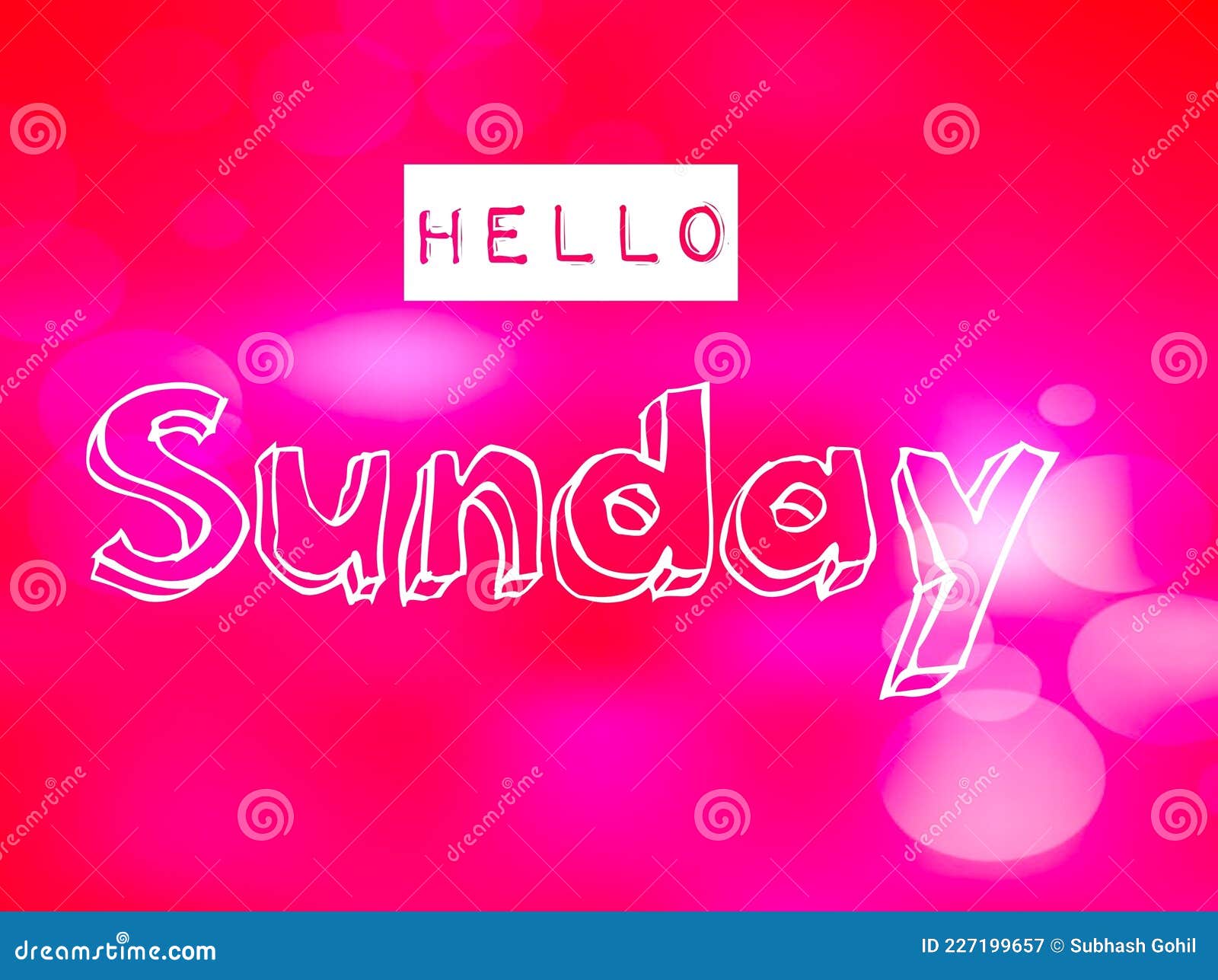 Hello Sunday background stock illustration. Illustration of magenta ...