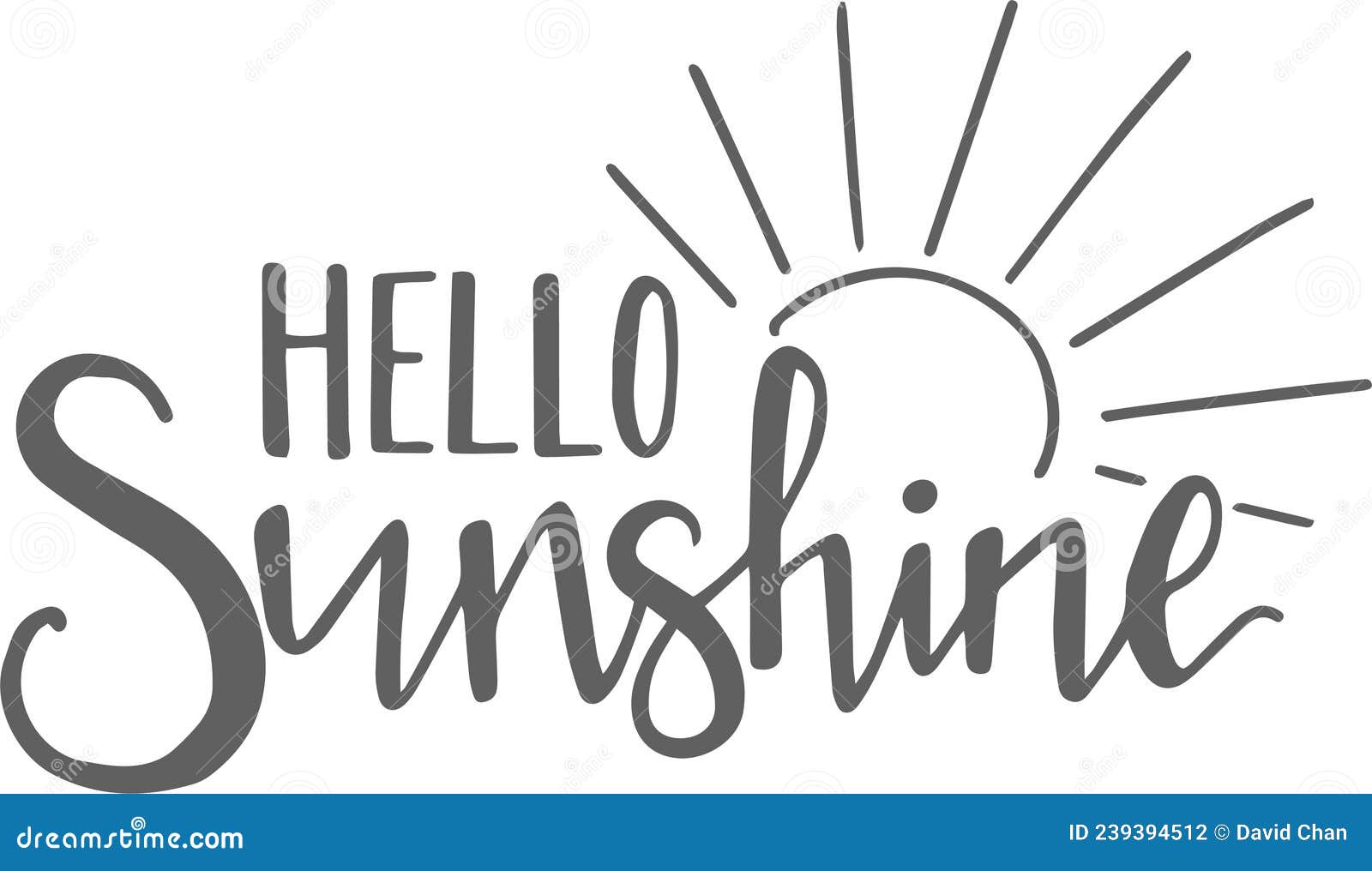 Hello Sunshine Inspirational Quotes Stock Vector - Illustration of ...