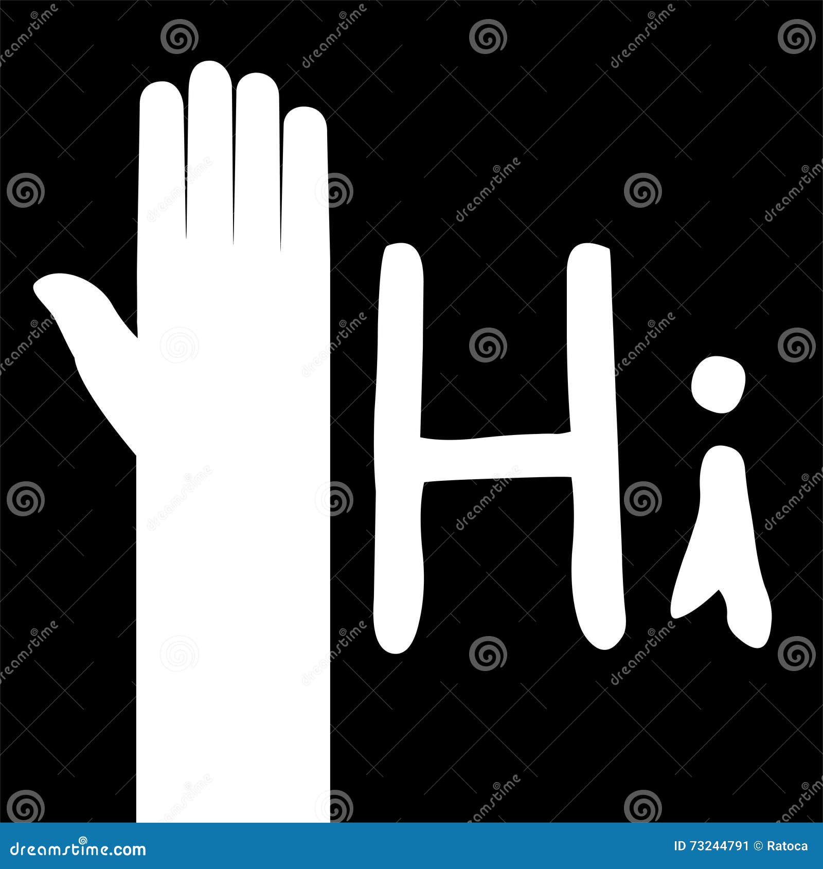 Hello symbol stock vector. Illustration of style, white - 73244791