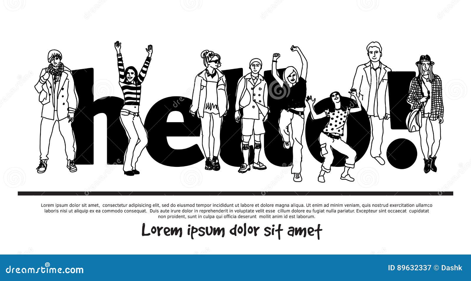 Hello Im Team Player Name Tag Collaborate Work Together Stock Photo ...