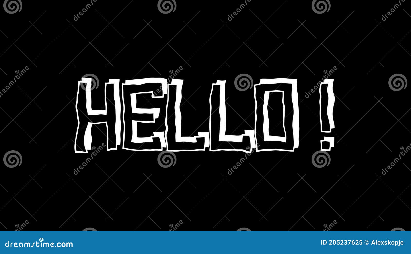 Hello Text Hand Drawn Animation Stock Video - Video of logo, symbol ...
