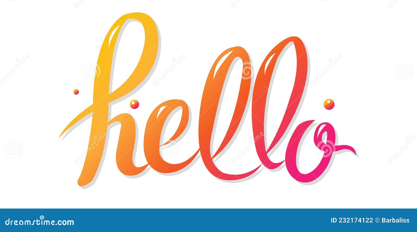 Hello Text Isolated White Background Stock Vector - Illustration of ...