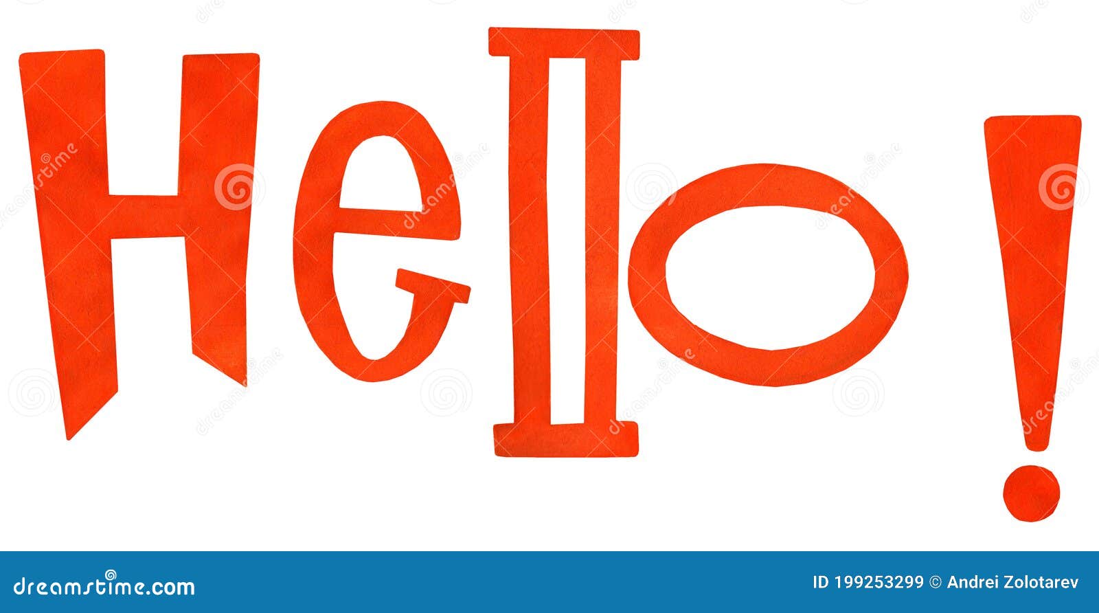 Hello text Orange color. stock vector. Illustration of handwritten ...
