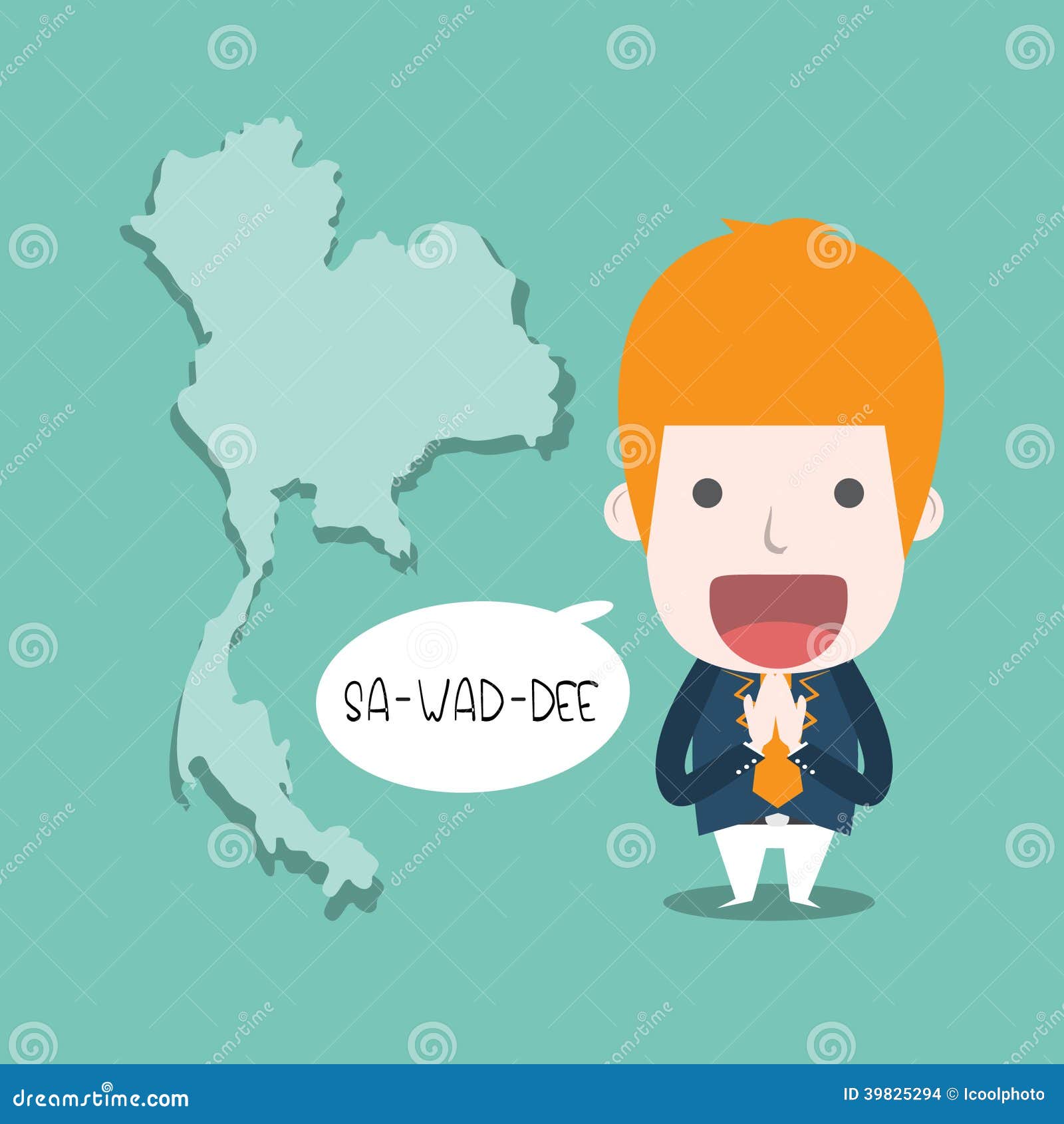 Hello thailand stock vector. Illustration of bubble, cartoon - 39825294