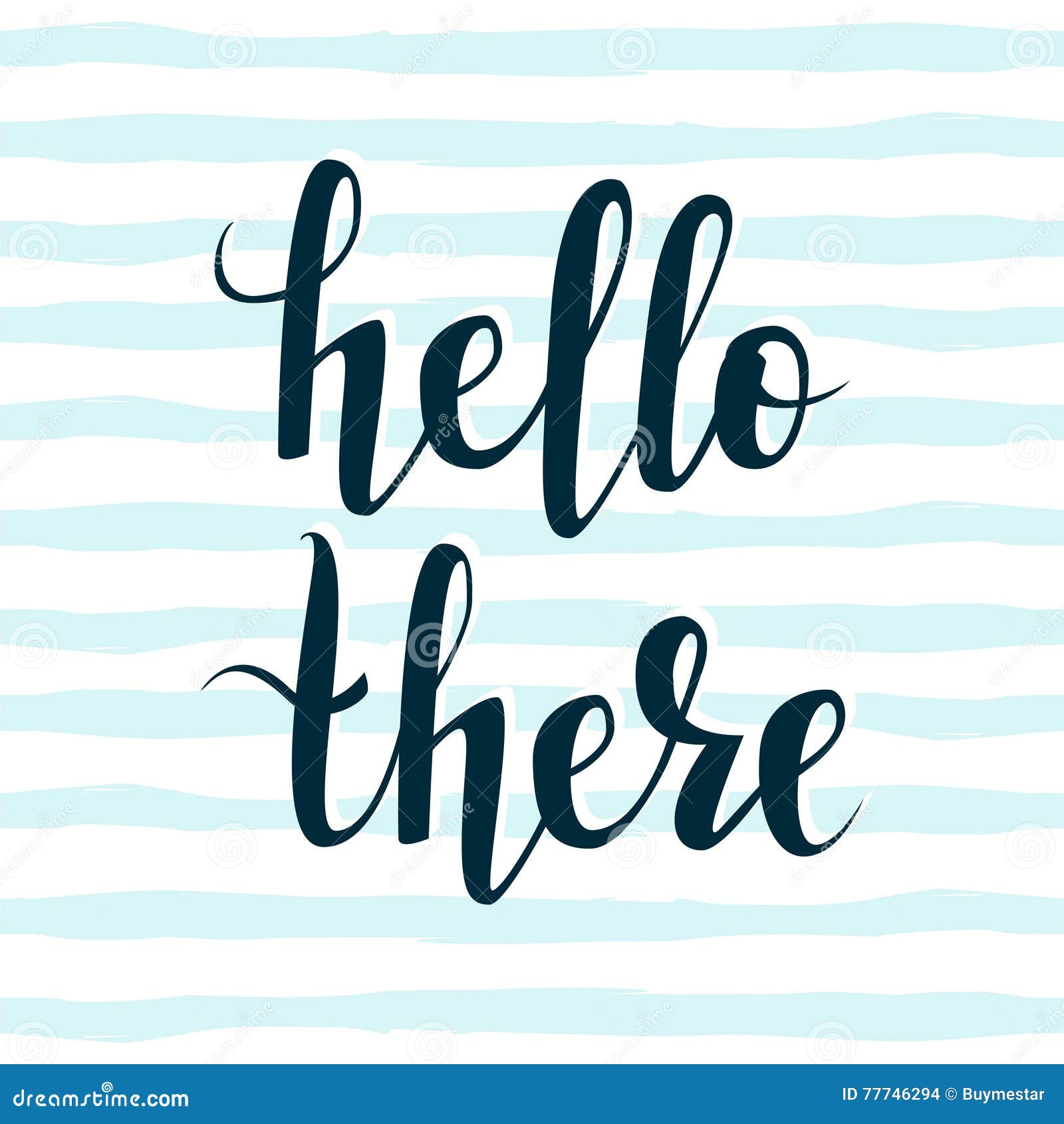 Hello There! Hand Lettering Message. Vector Illustration Stock Vector ...