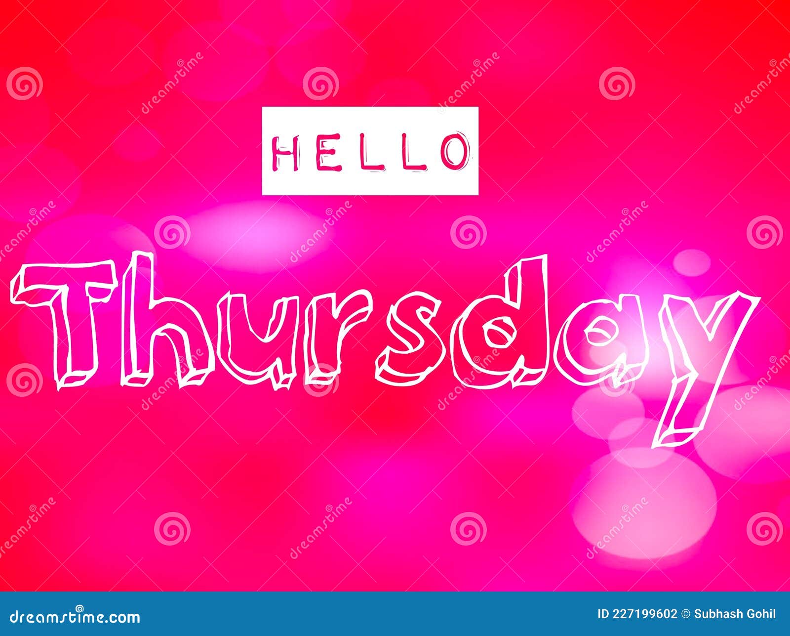 Hello Thursday background stock illustration. Illustration of number ...