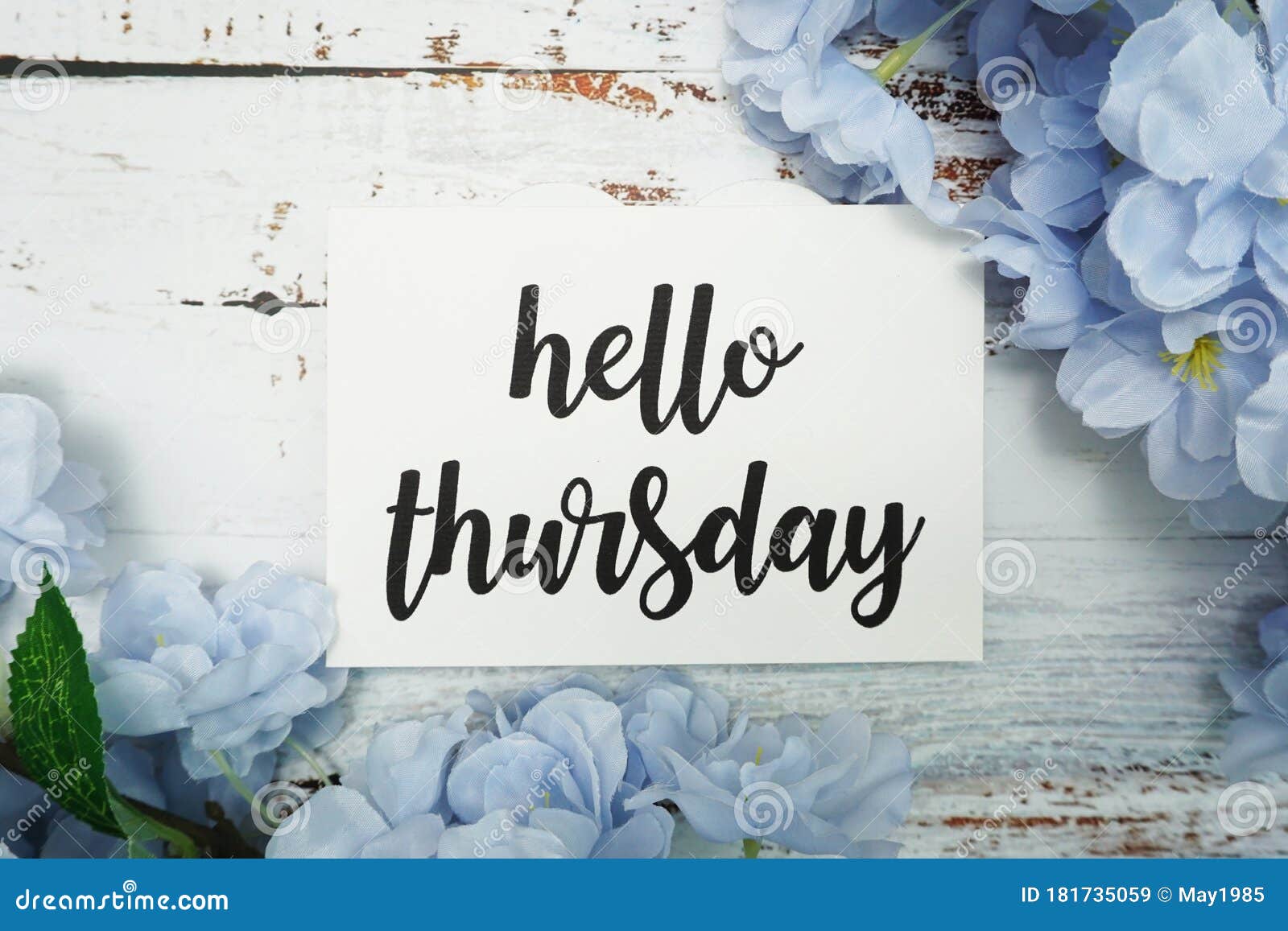 Thursday Card And Greeting Concept With A Bouquet Of Dahlia Peach Color ...