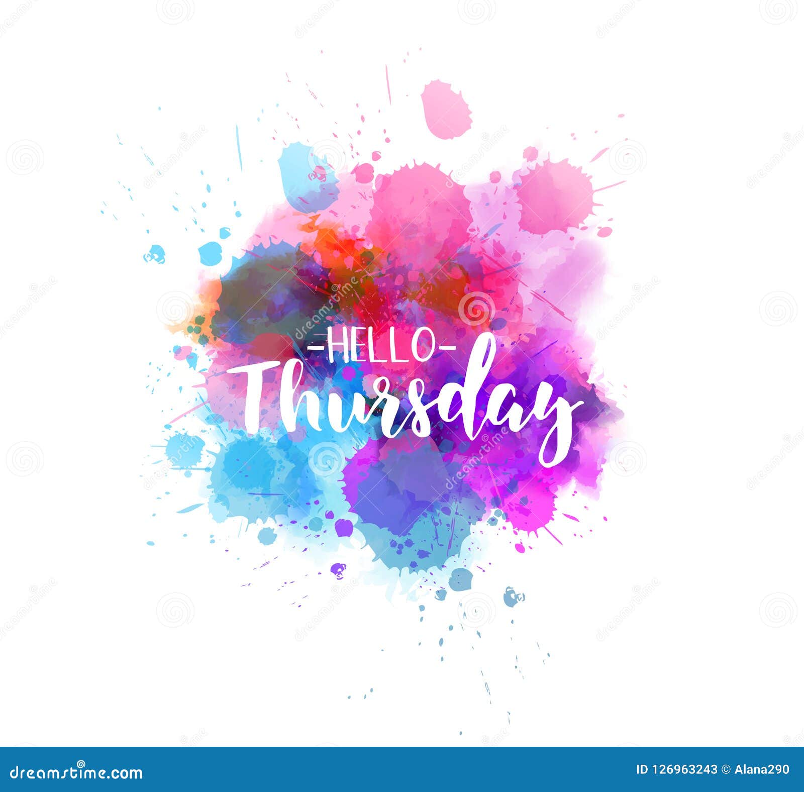 Hello Thursday. Hand Drawn Poster Typography. Inspirational Quotes ...