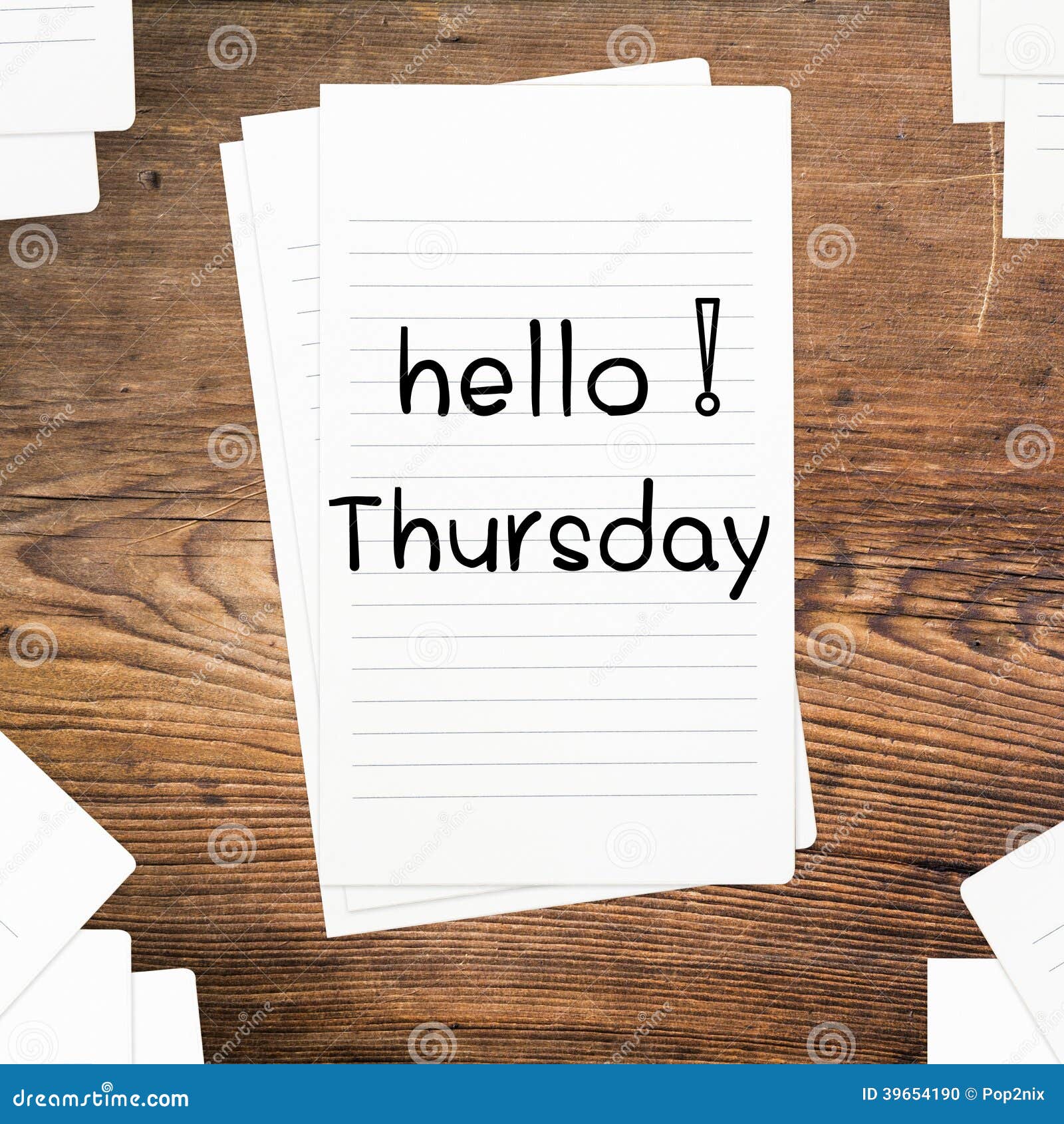 Hello Thursday Card Typography Text With Flower Bouquet On Pink ...