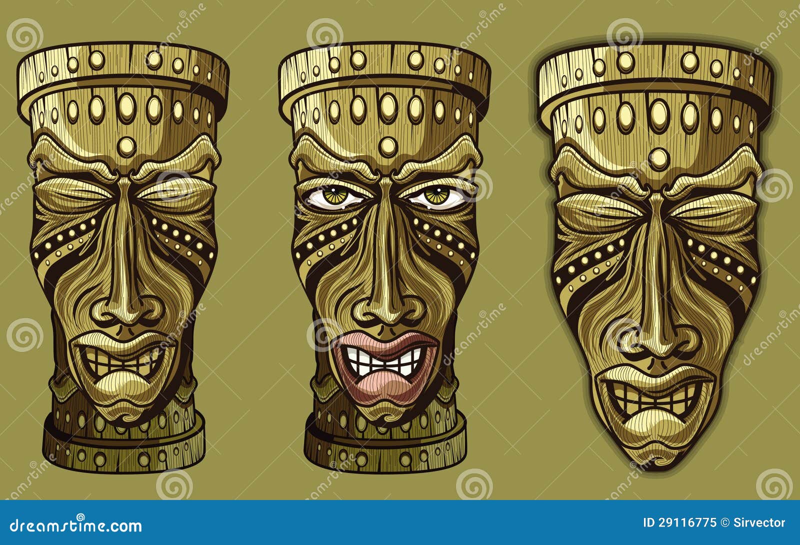 Hello Tiki stock illustration. Illustration of mouth - 29116775