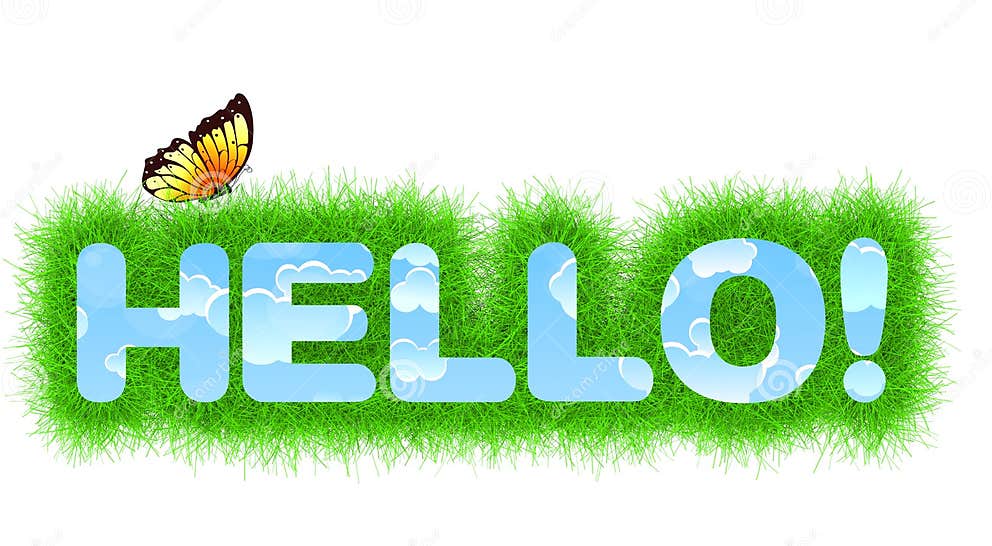 Hello title stock illustration. Illustration of natural - 54483838