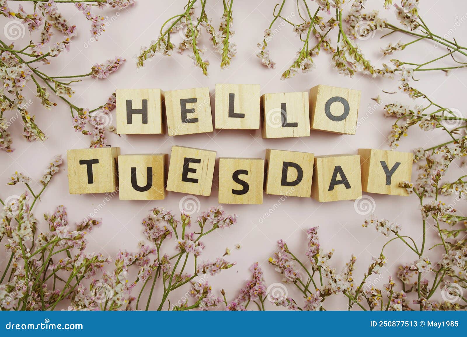 Hello Tuesday Alphabet Letter on Pink Background Stock Image - Image of ...