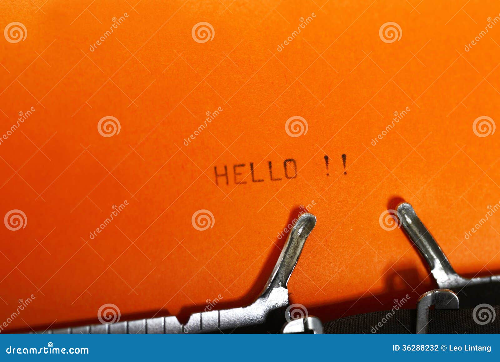 Hello Typing stock photo. Image of paper, space, typewriter - 36288232