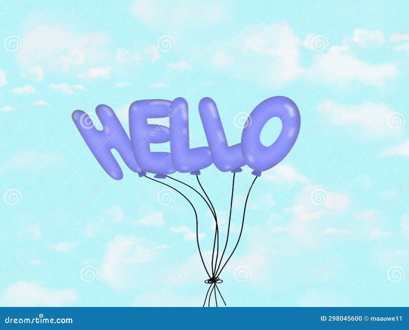 Hello balloon stock illustration. Illustration of text - 298045600