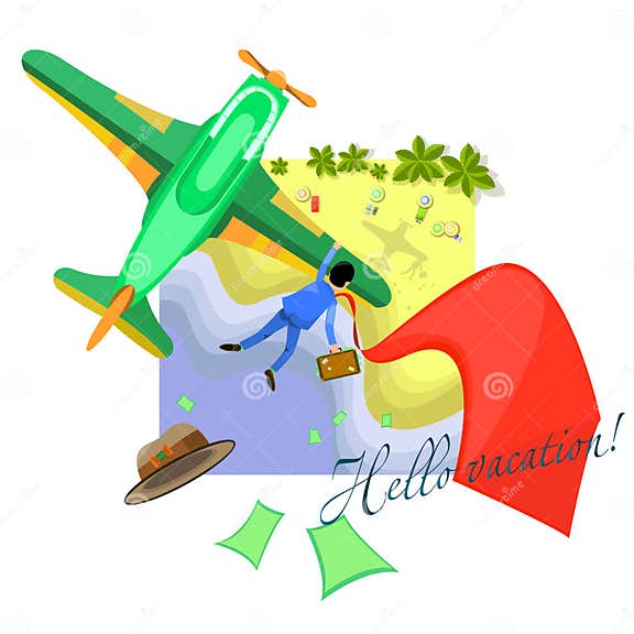 Hello vacation stock vector. Illustration of travel, holiday - 91541947