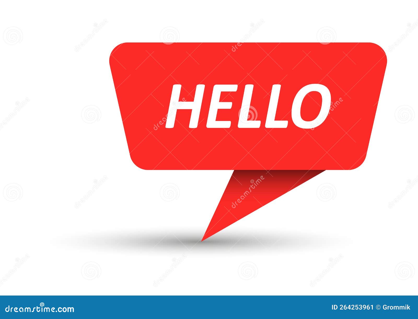 HELLO. Vector Banner, Pointer, Sticker, Label or Speech Bubble Stock ...