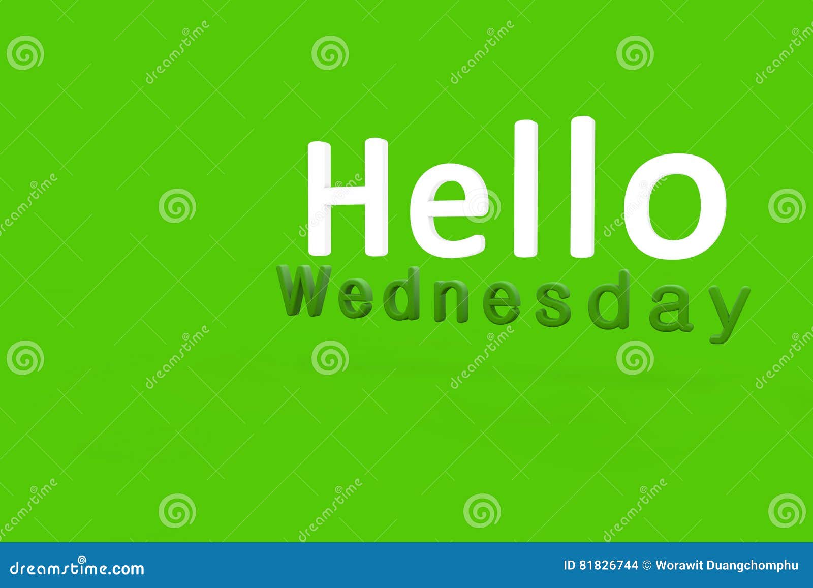 Hello Wednesday. Handwritten Modern Calligraphy Inscription. Vector ...