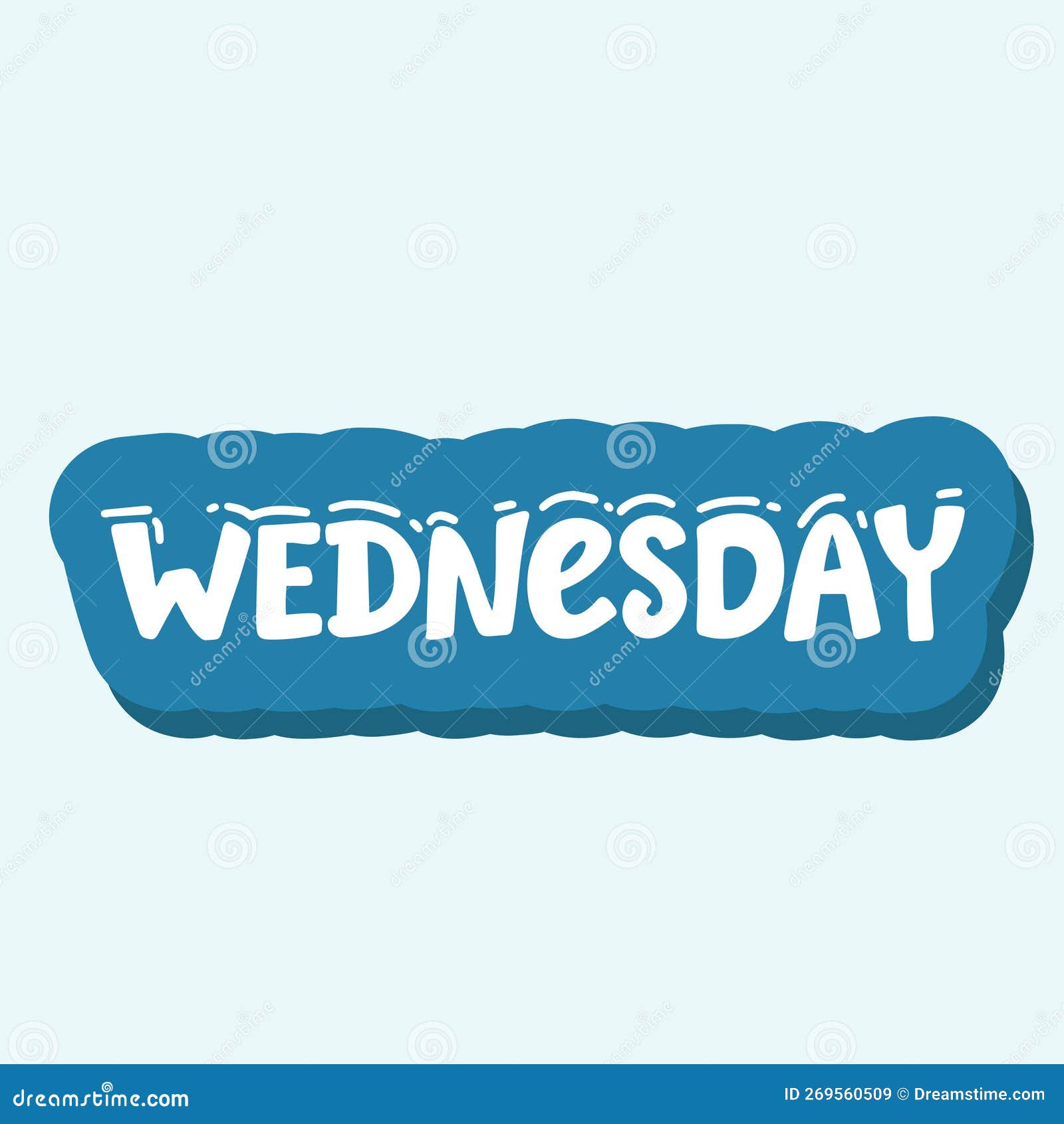Hello Wednesday Hand Drawn Design Vector Art Stock Vector ...