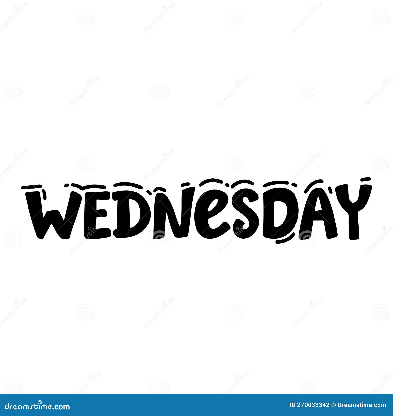 Hello Wednesday Hand Drawn Design Vector Art Stock Vector ...