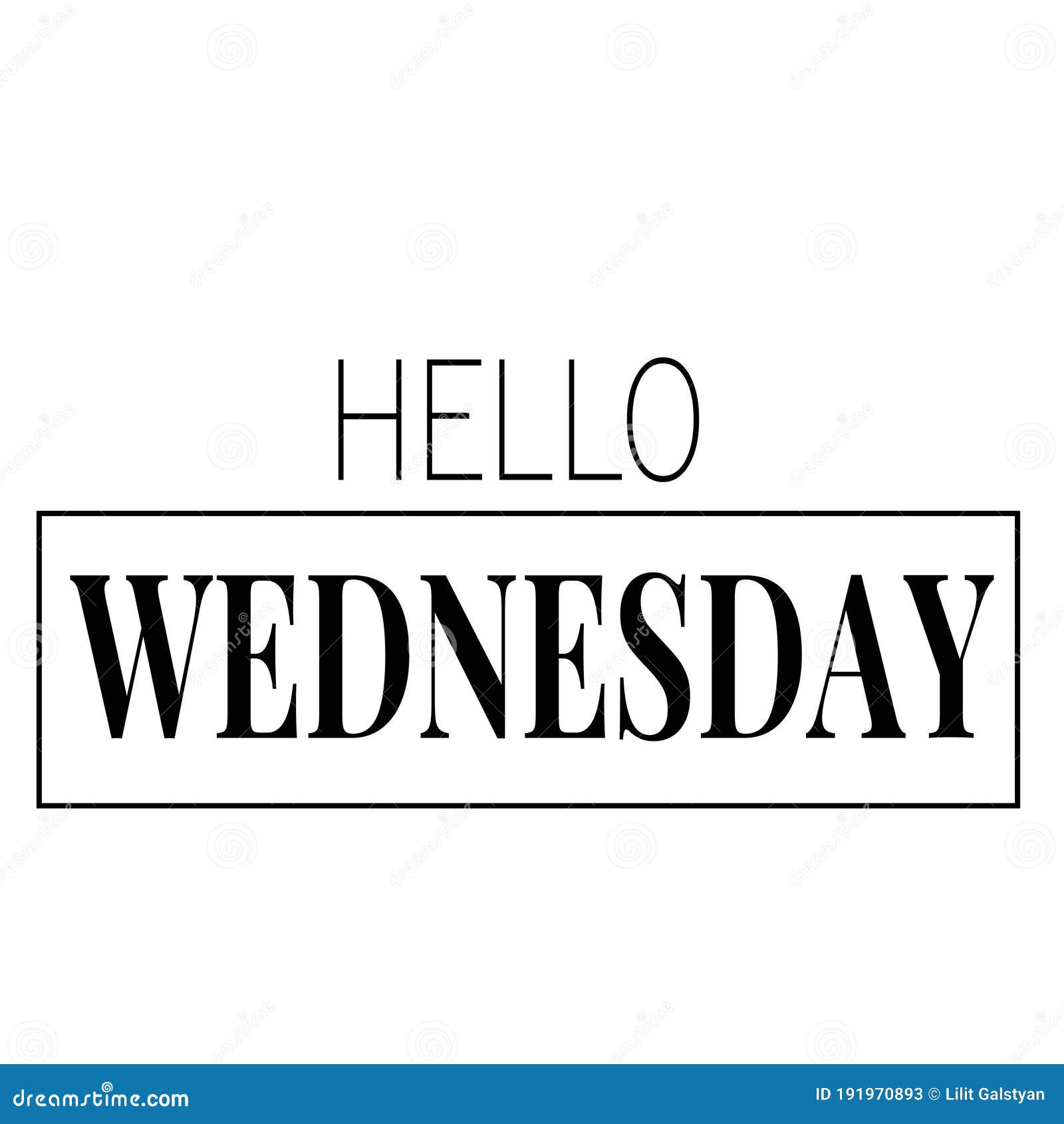 Hello Wednesday Handwritten Lettering Design Vector. Vector ...